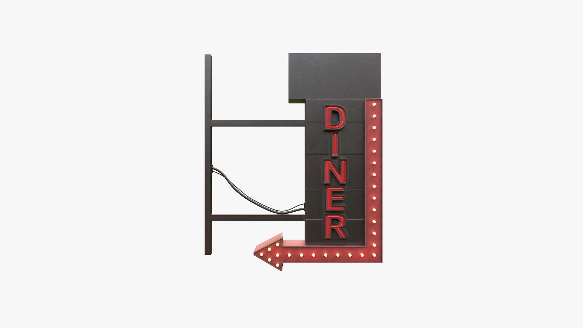 3D Diner Sign - TurboSquid 2293134