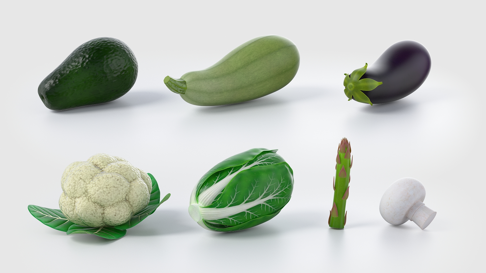 Cartoon Whole Vegetables Collection 02 3D model - TurboSquid 2086477
