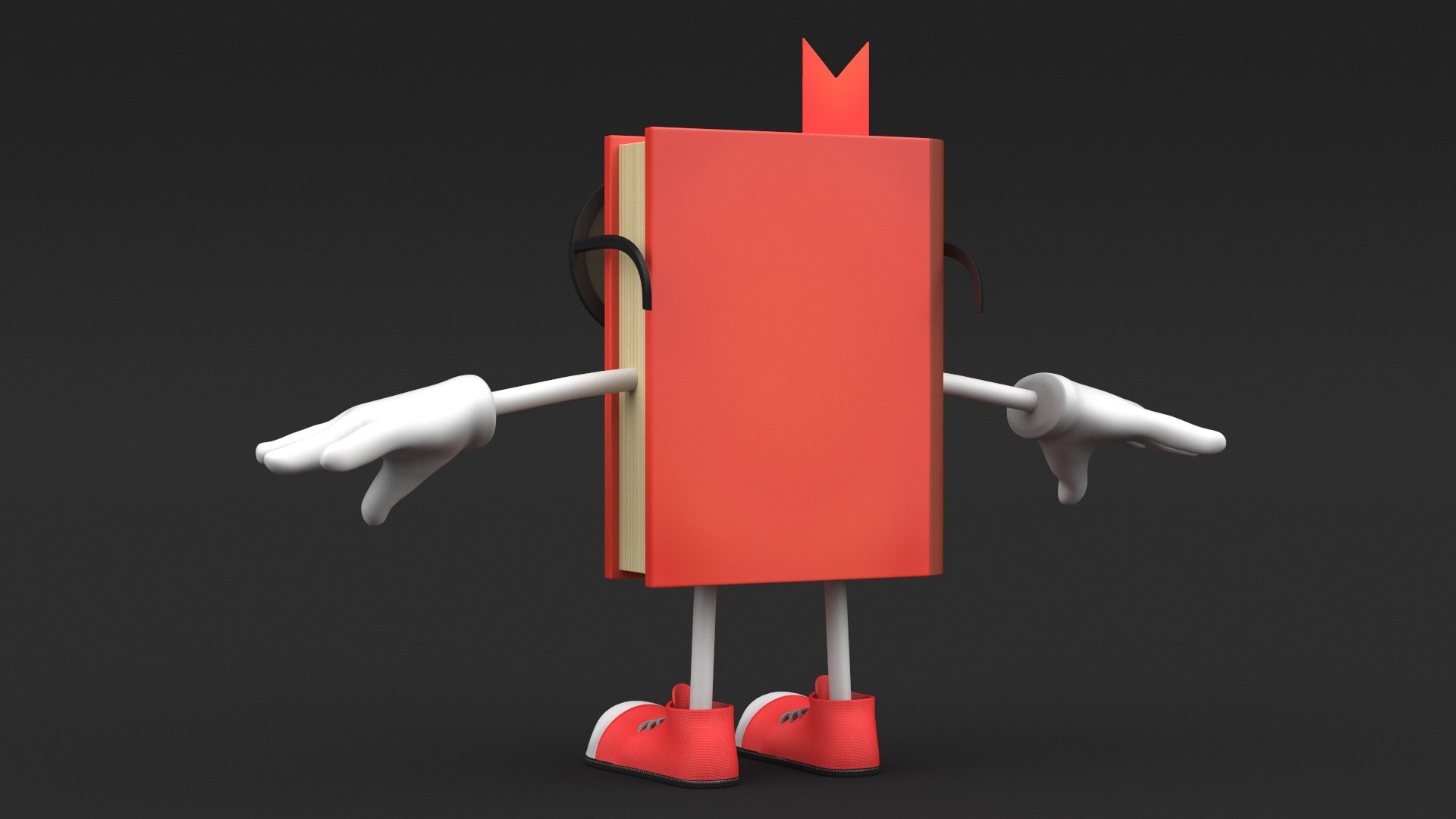 Cartoon Red Book Rigged For Maya 3D - TurboSquid 2139193