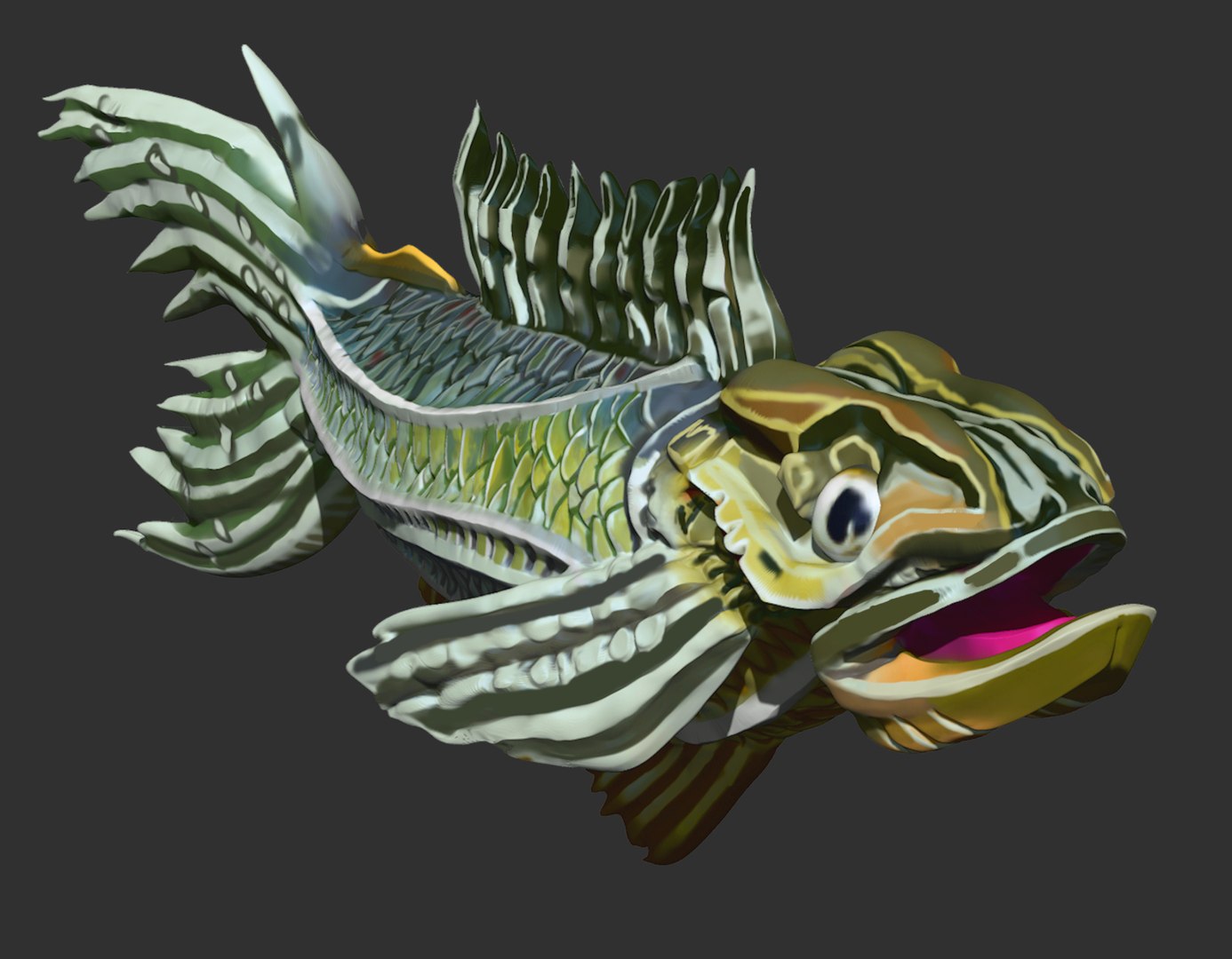 3D Model Fish Concept Design Sculpt - TurboSquid 1699417