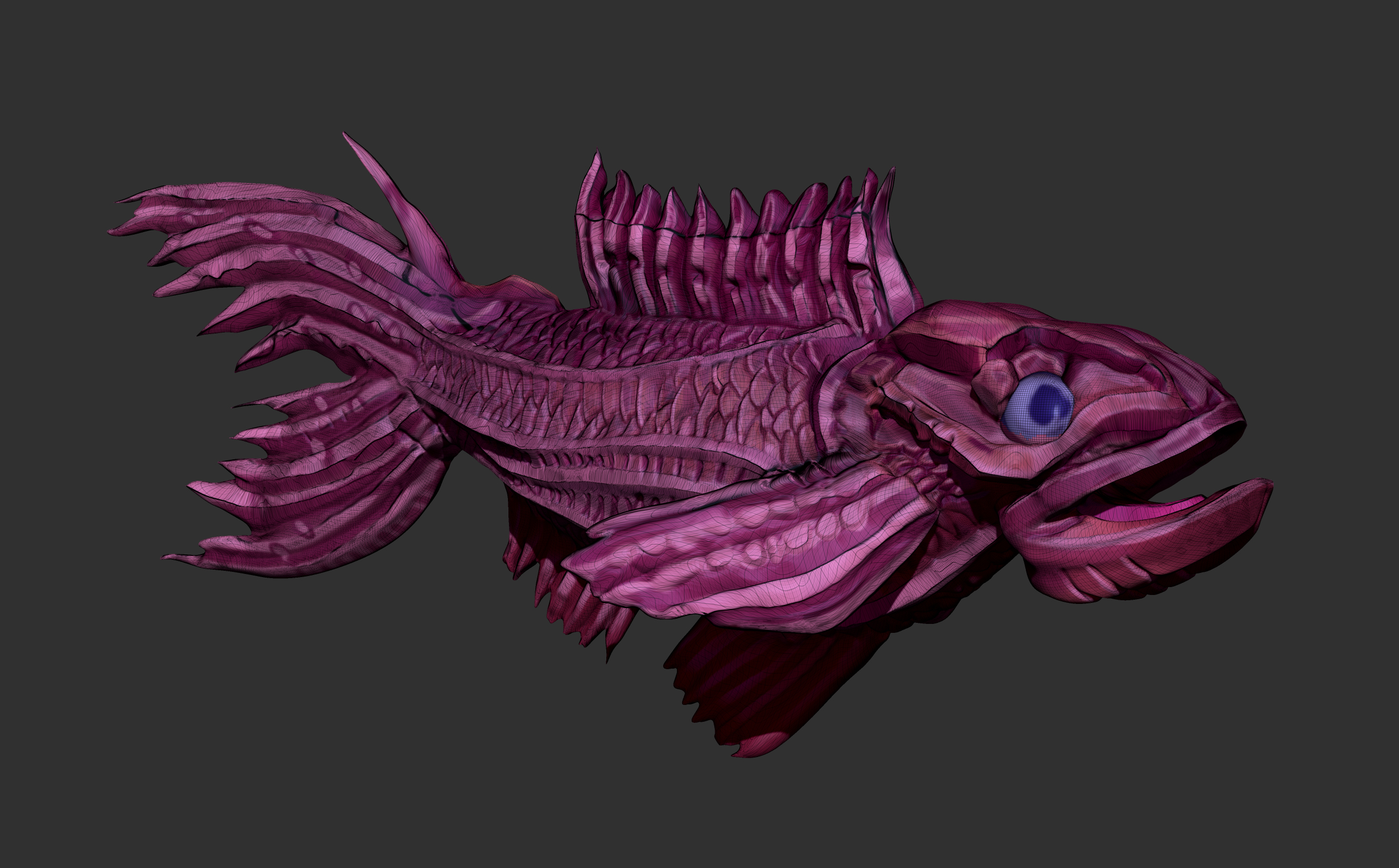 3D model fish concept design sculpt - TurboSquid 1699417