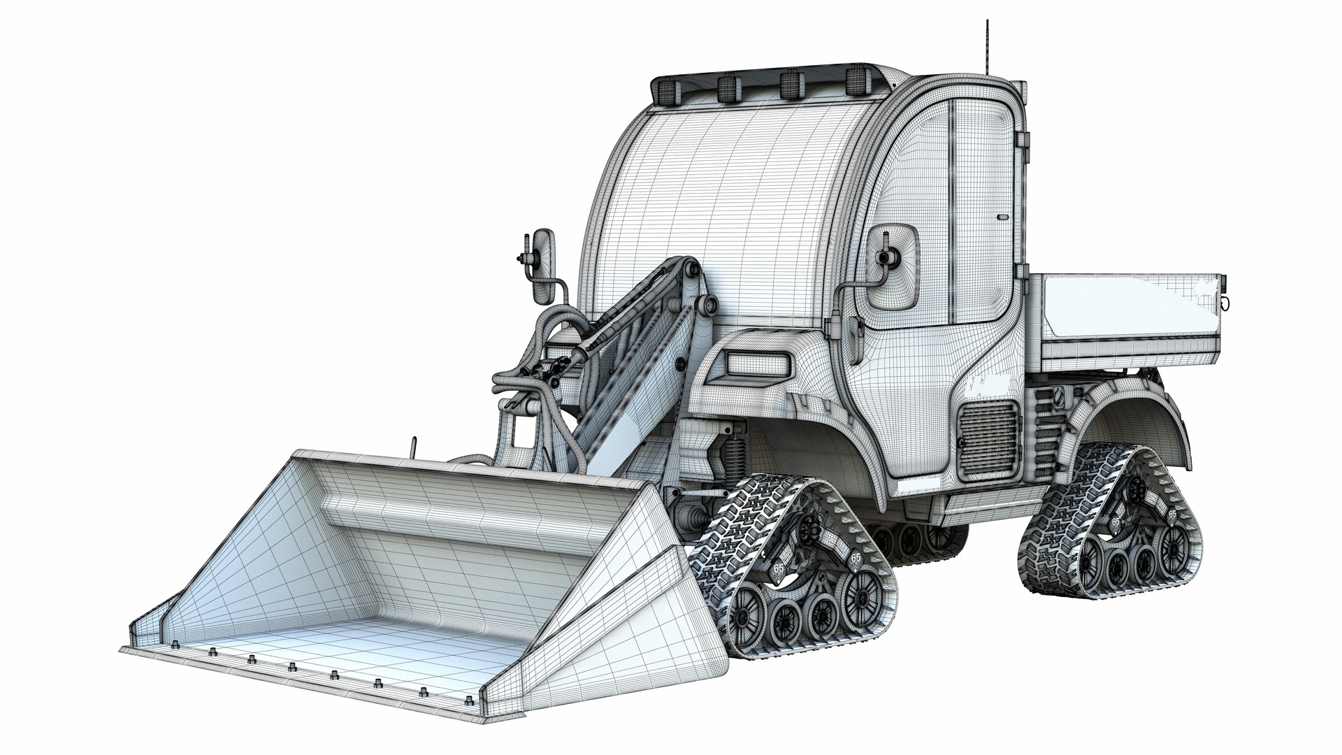 UW56 - Toolcat Quad Tracks - Utility Work Machine - Bucket 3D ...