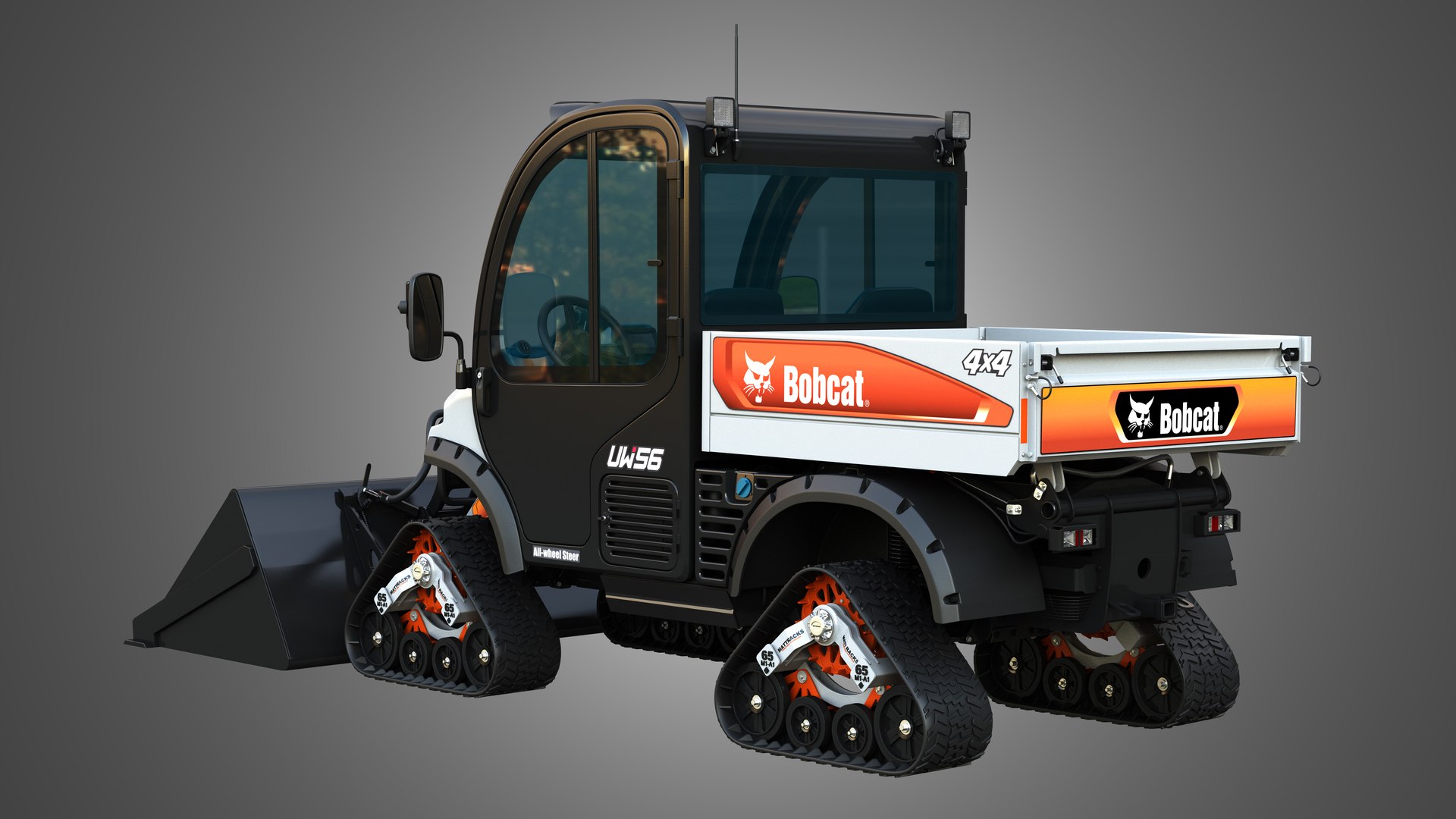 UW56 - Toolcat Quad Tracks - Utility Work Machine - Bucket 3D ...