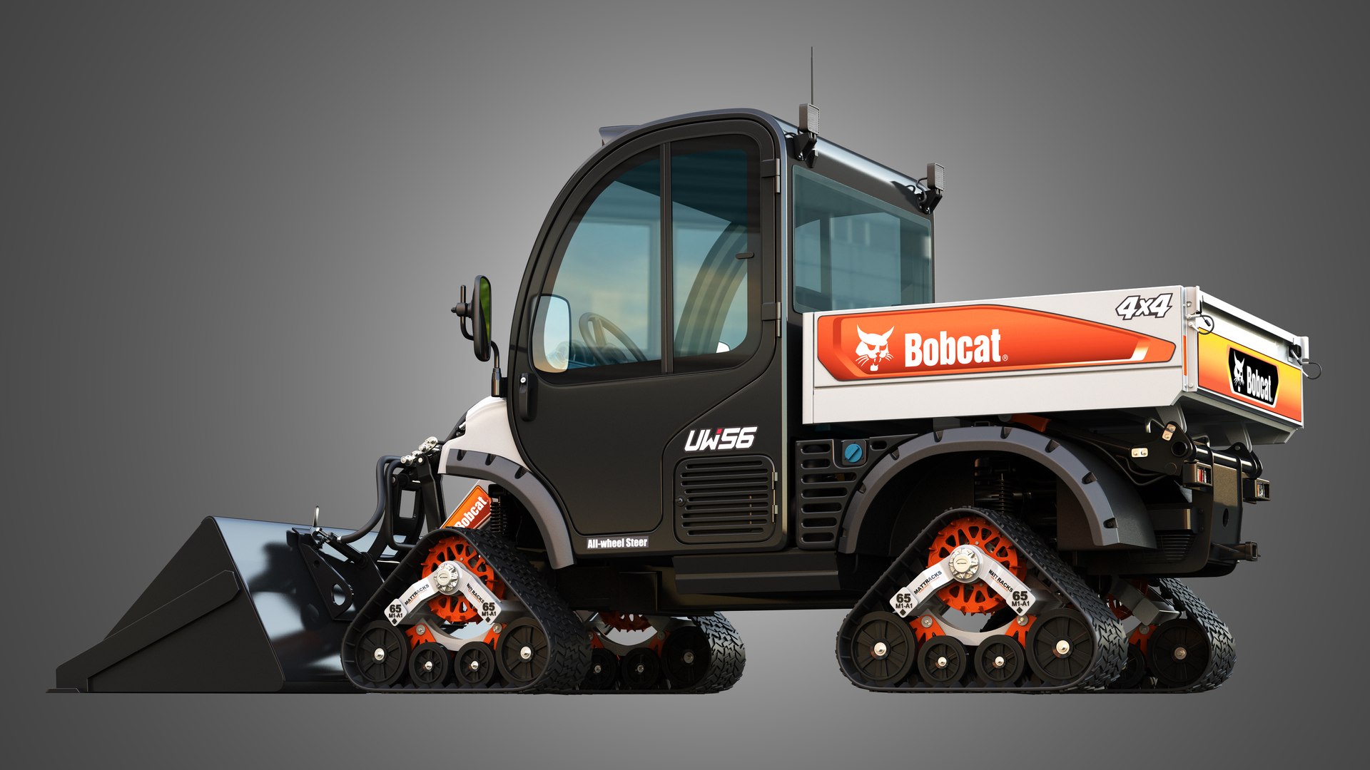 UW56 - Toolcat Quad Tracks - Utility Work Machine - Bucket 3D ...