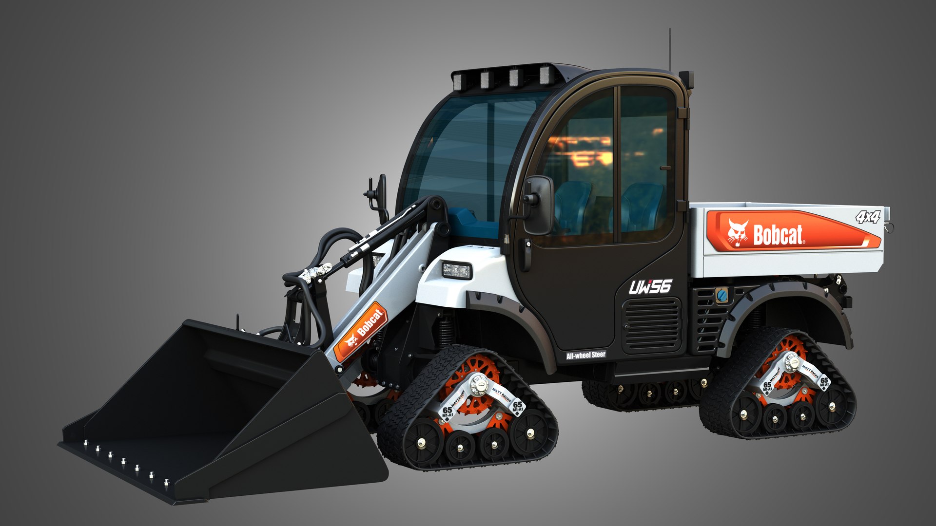 UW56 - Toolcat Quad Tracks - Utility Work Machine - Bucket 3D ...