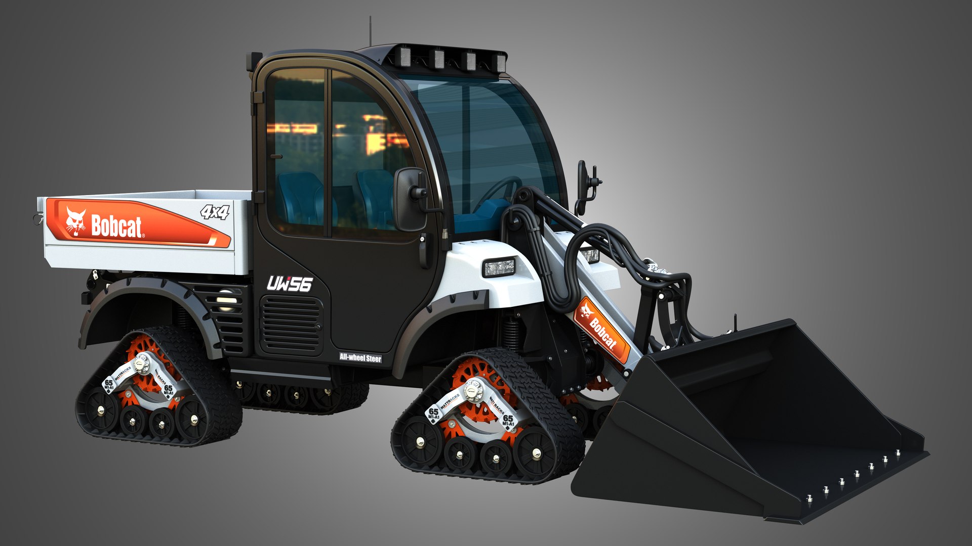UW56 - Toolcat Quad Tracks - Utility Work Machine - Bucket 3D ...