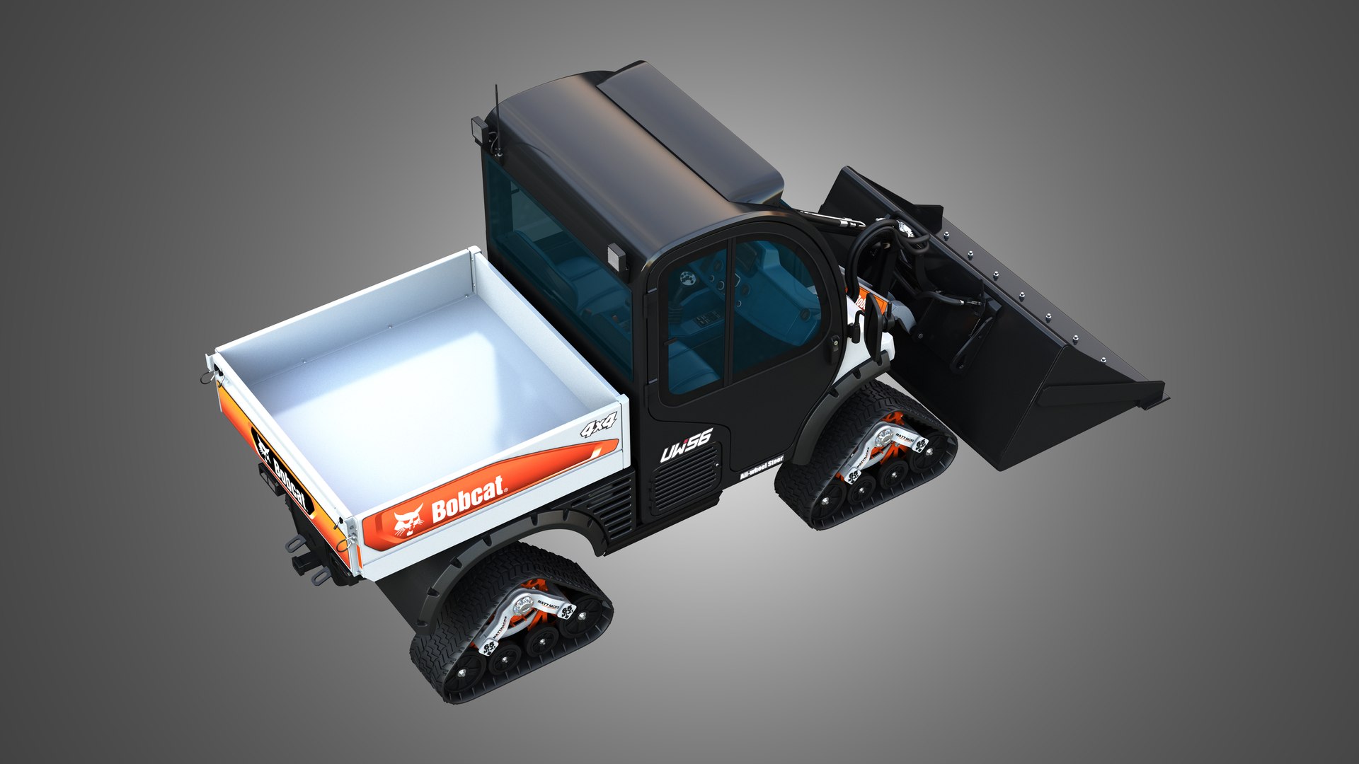 UW56 - Toolcat Quad Tracks - Utility Work Machine - Bucket 3D ...