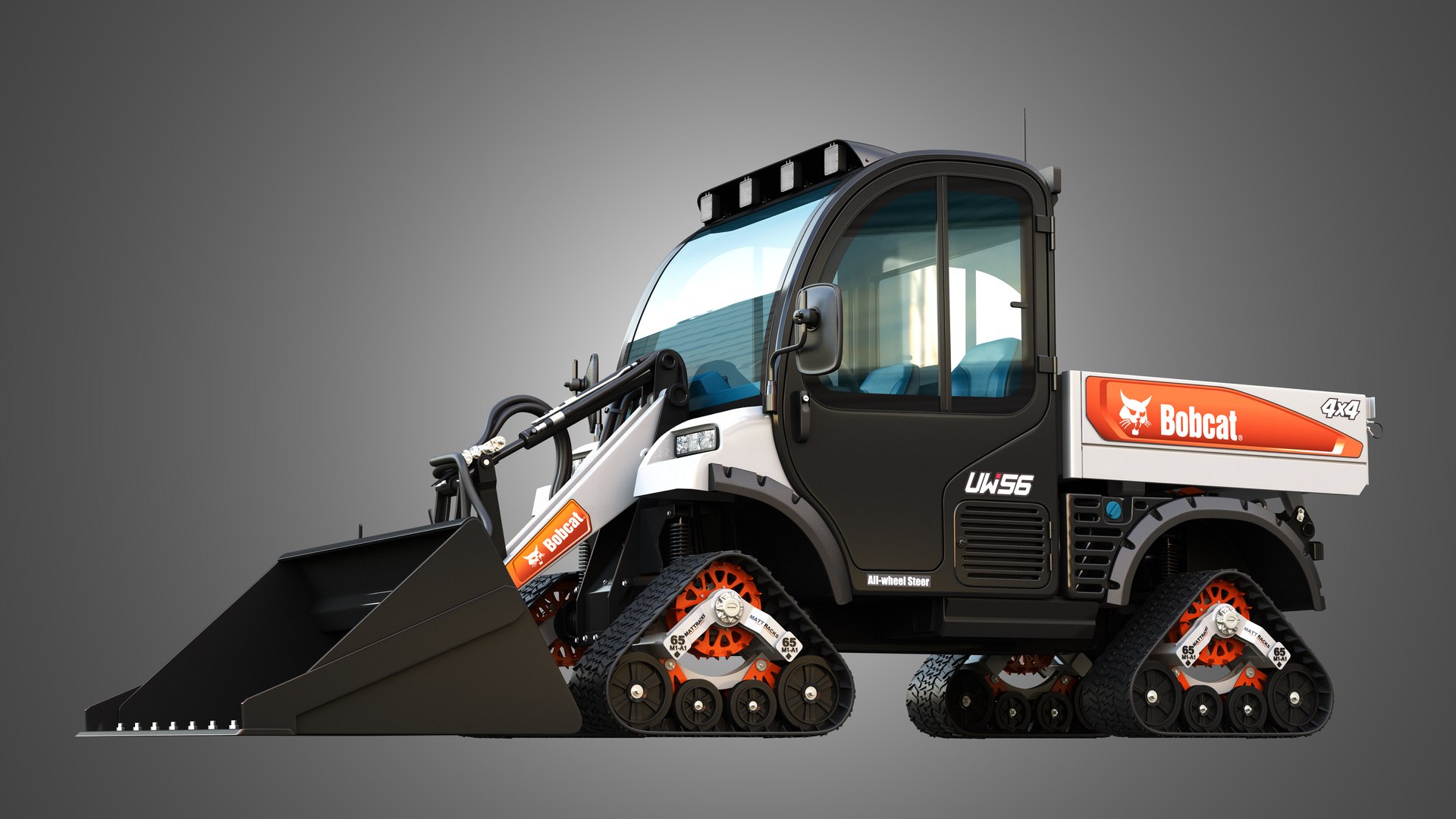 UW56 - Toolcat Quad Tracks - Utility Work Machine - Bucket 3D ...