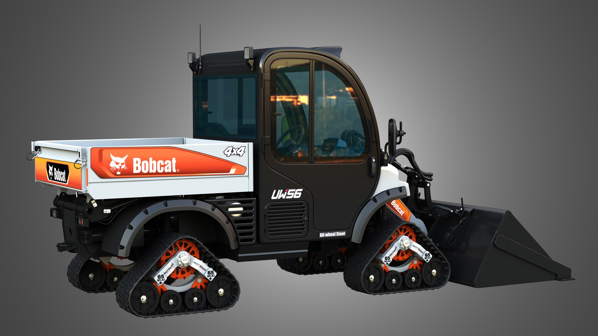 UW56 - Toolcat Quad Tracks - Utility Work Machine - Bucket 3D ...