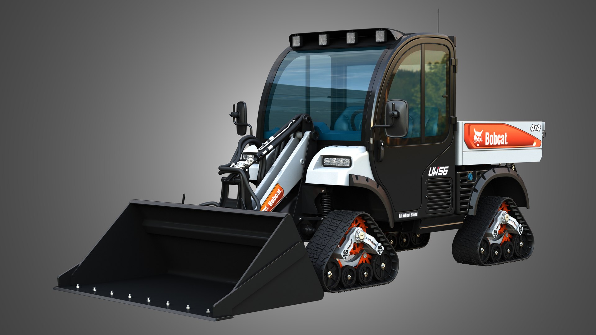 UW56 - Toolcat Quad Tracks - Utility Work Machine - Bucket 3D ...