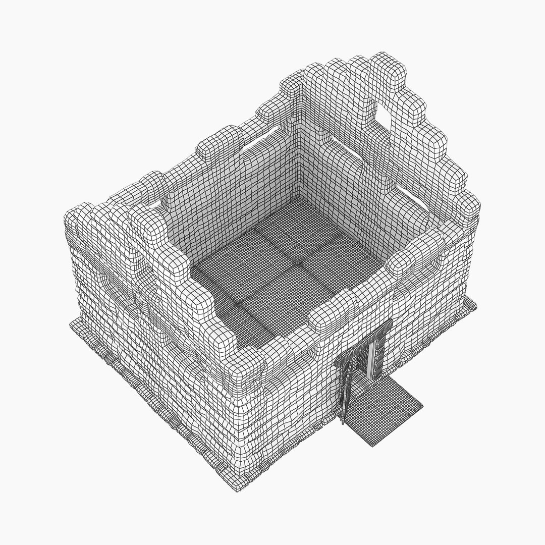Hi-poly Fantasy Stone Building 3d Model