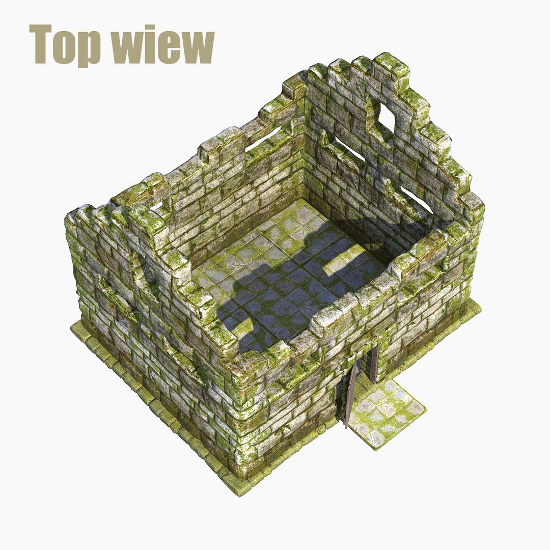 Hi-poly Fantasy Stone Building 3d Model
