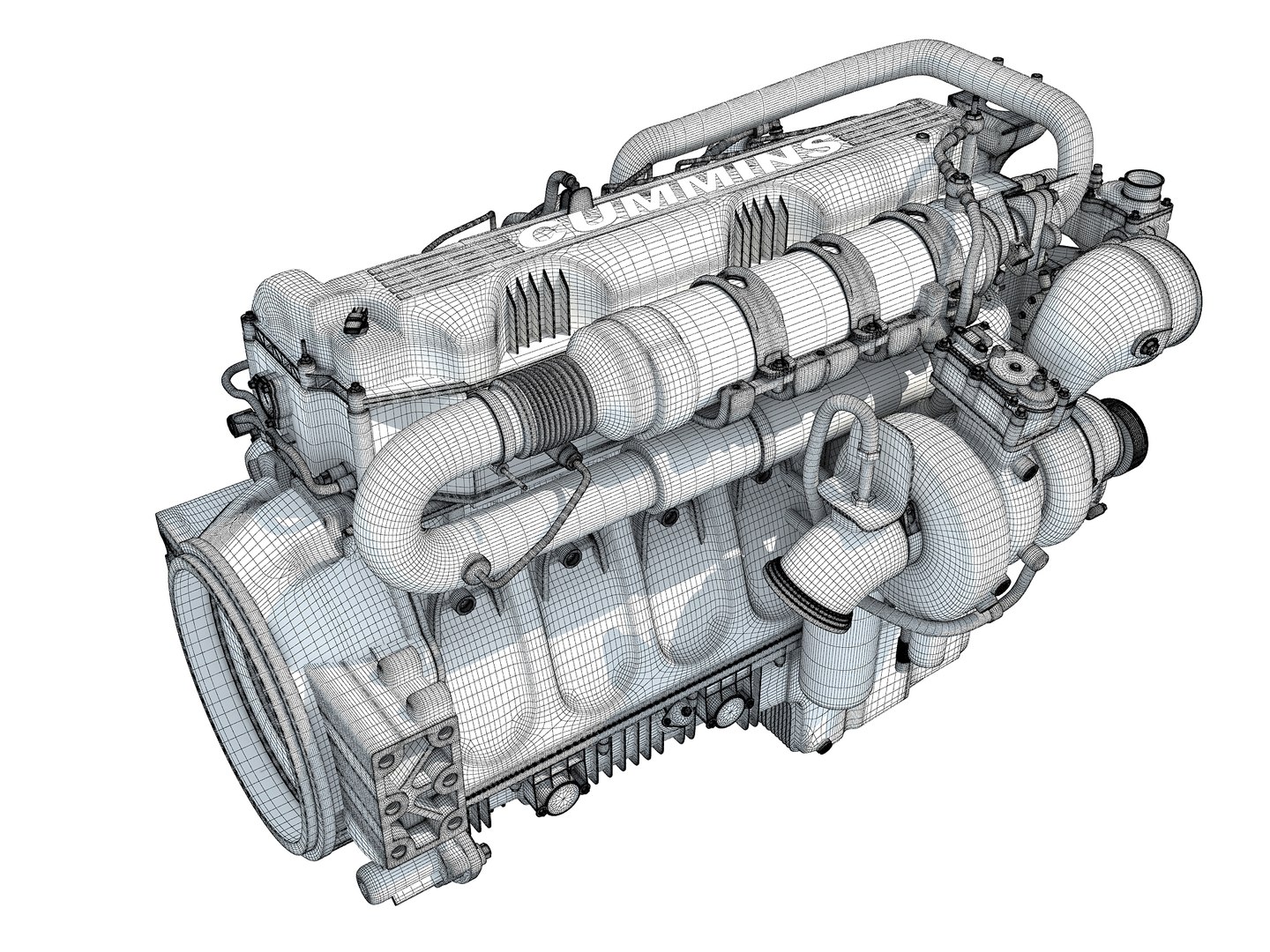 3D model cummins x12 truck engine - TurboSquid 1393710