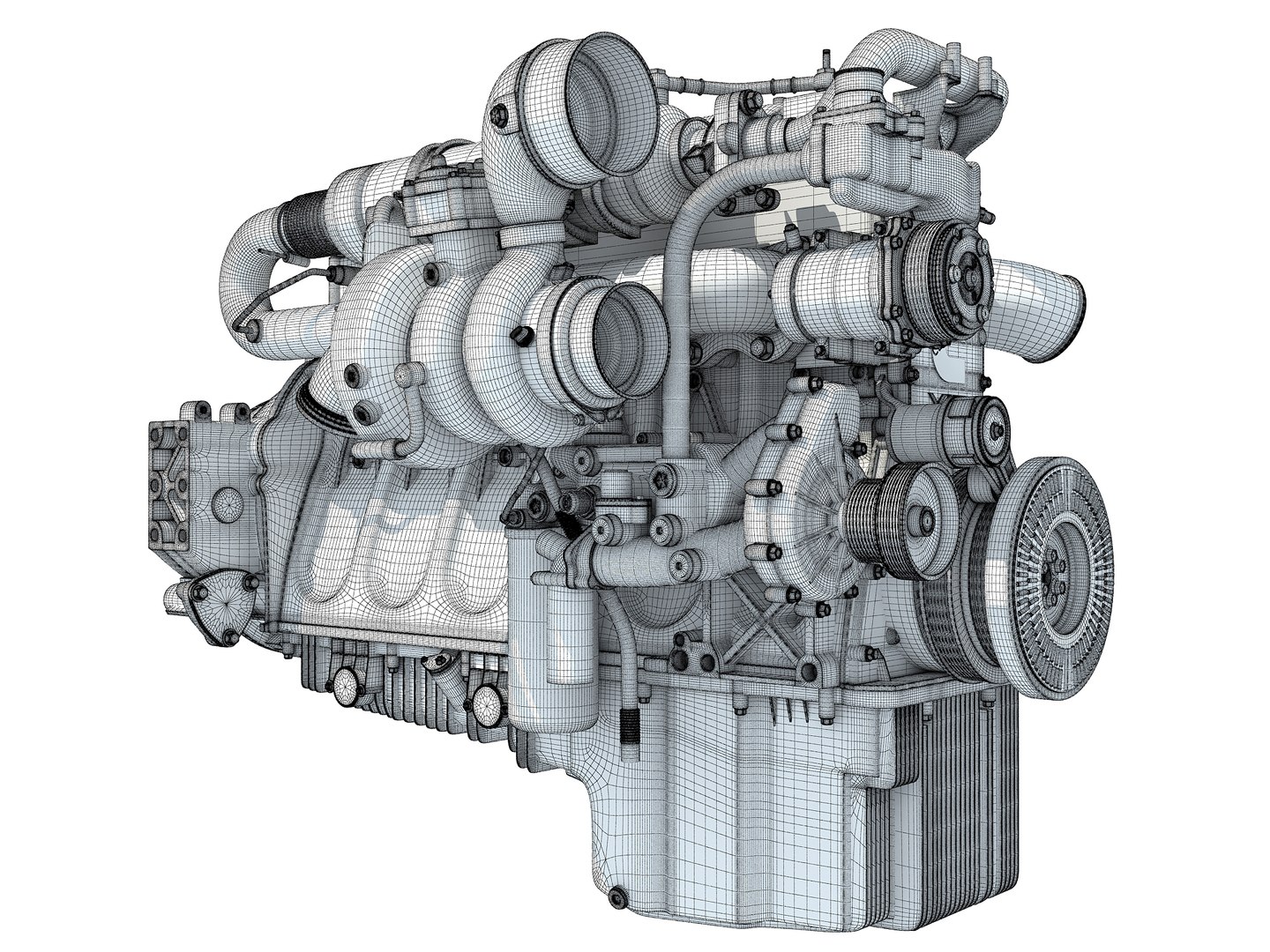 3D model cummins x12 truck engine - TurboSquid 1393710