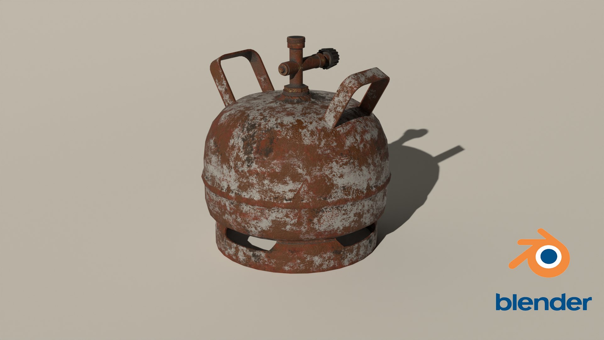 White Gas Tank 2kg New-Rusty Model - TurboSquid 2168188