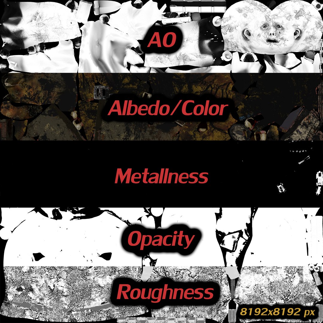 burned zombie 3d model