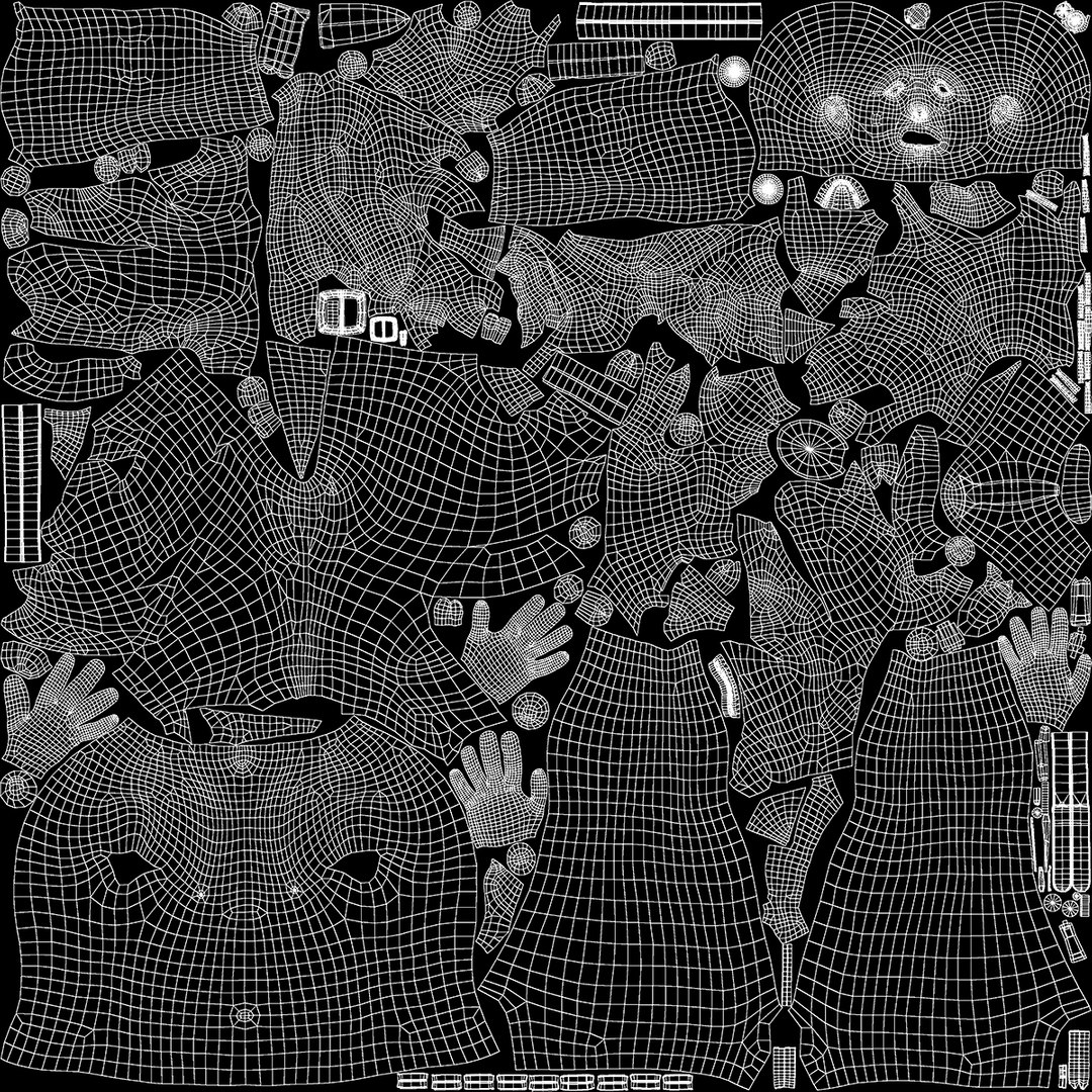 burned zombie 3d model