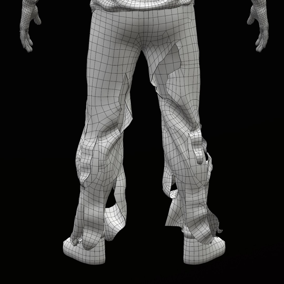 Burned Zombie 3d Model