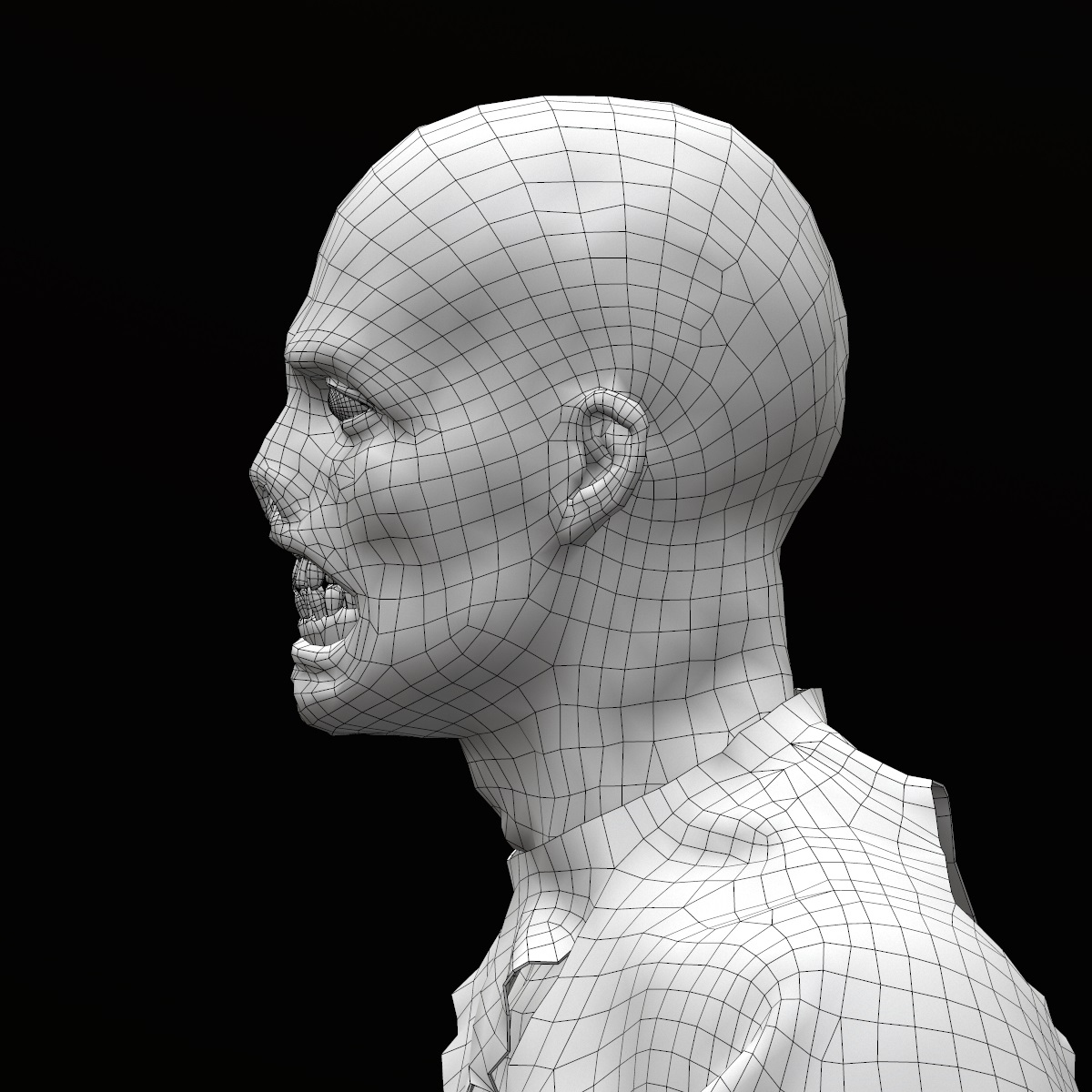 burned zombie 3d model