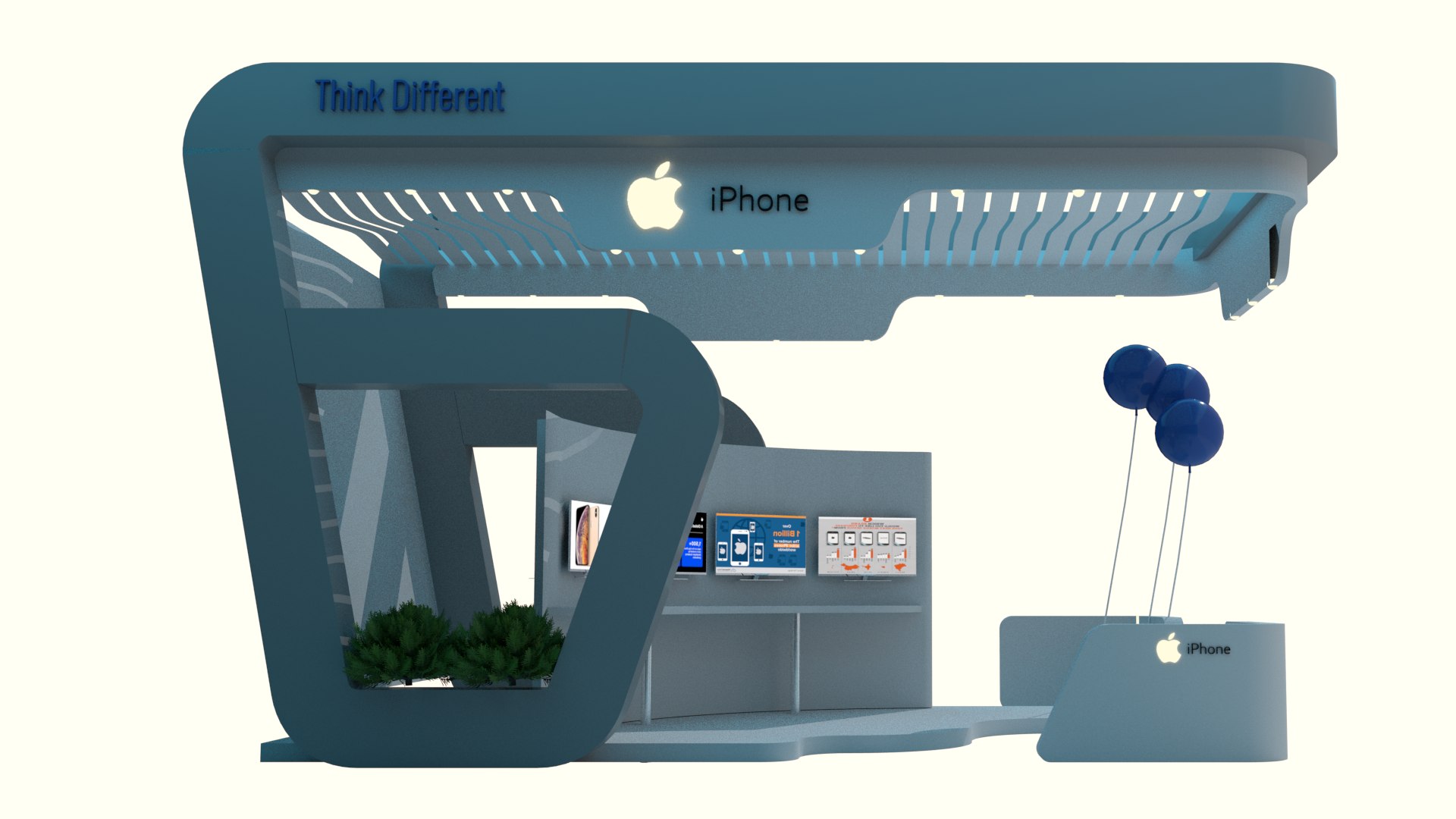 Apple Exhibition Stand 3D Model - TurboSquid 1767828
