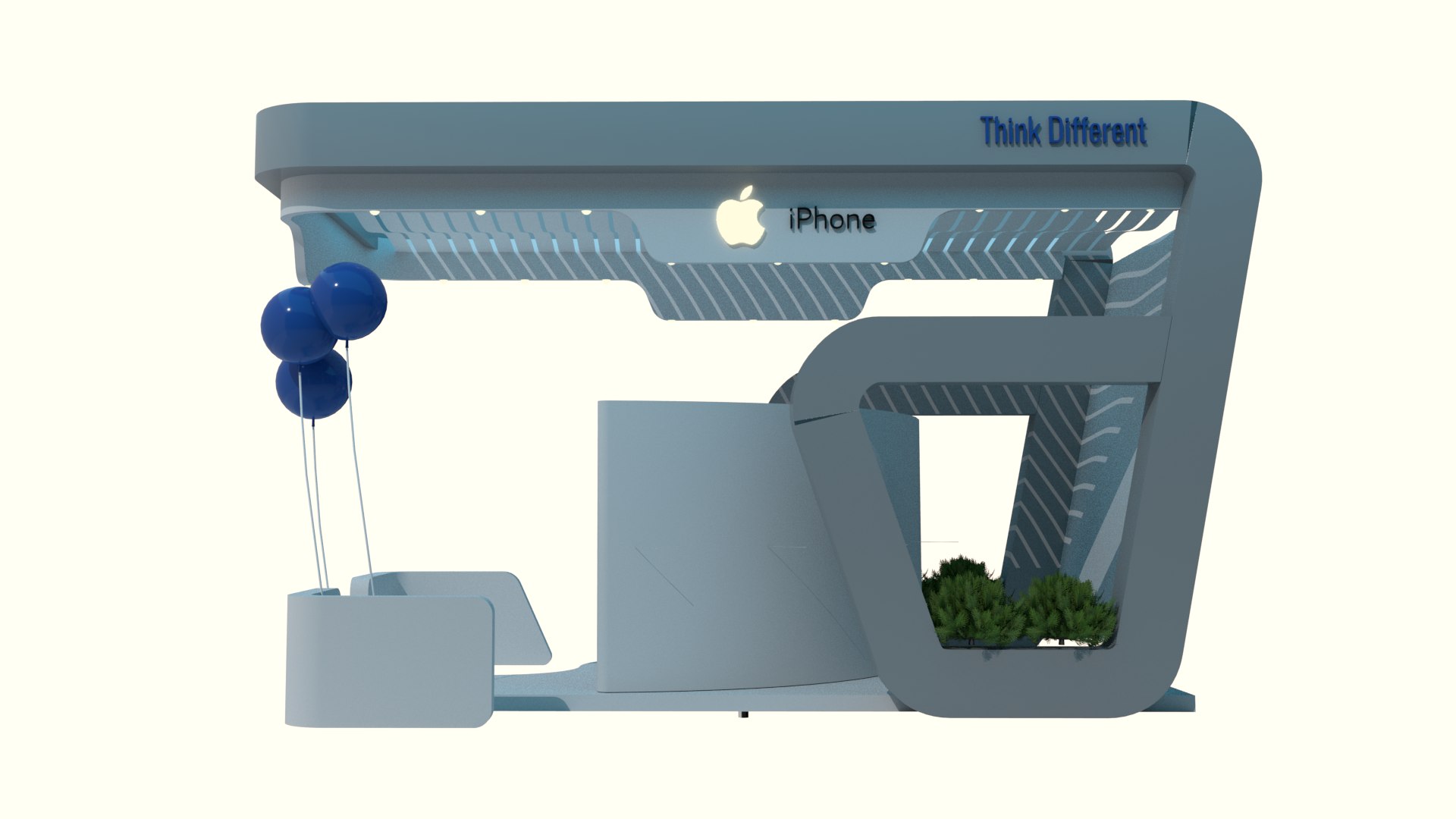 Apple Exhibition Stand 3D Model - TurboSquid 1767828