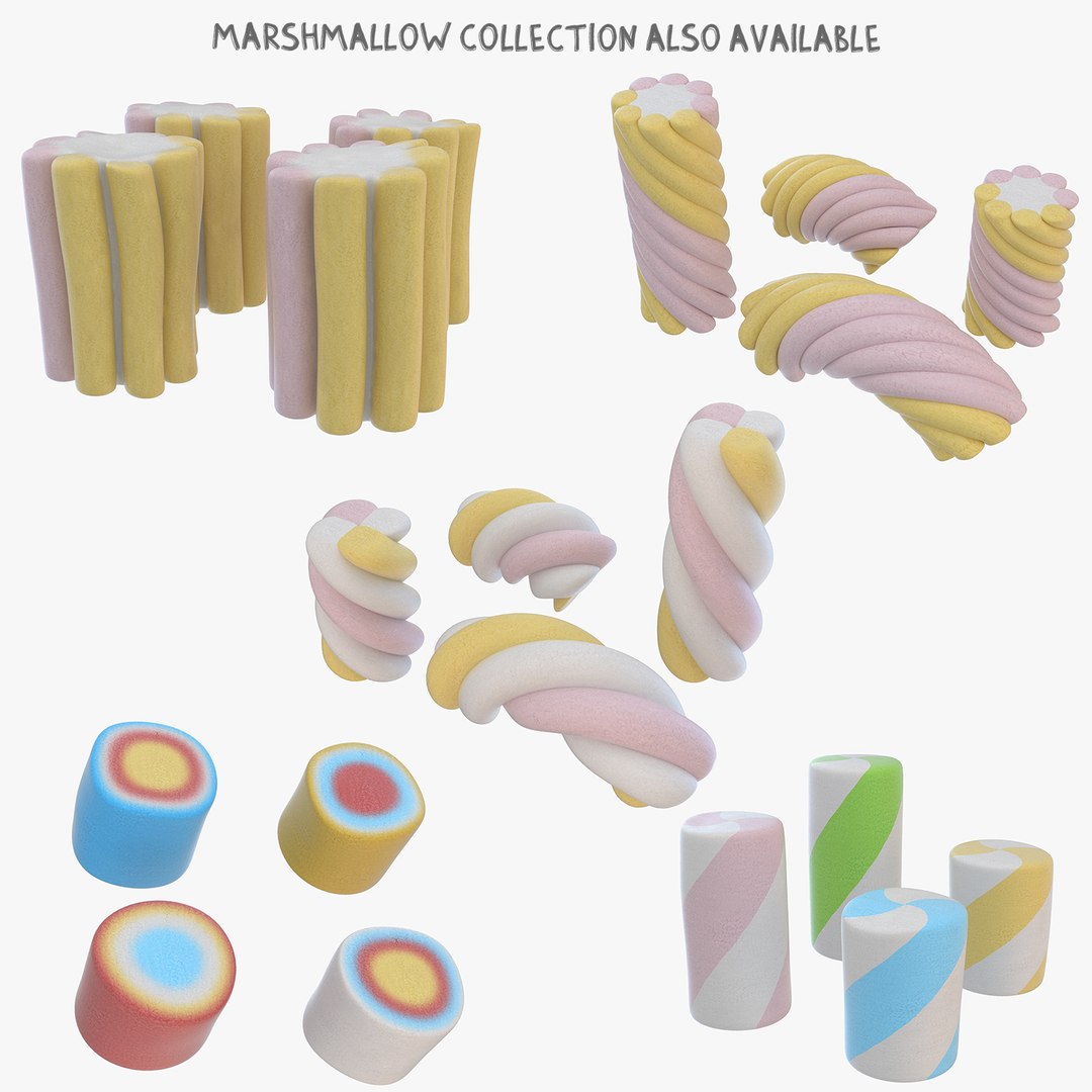 Marshmallow Marshmallow3 3D Model - TurboSquid 1236240