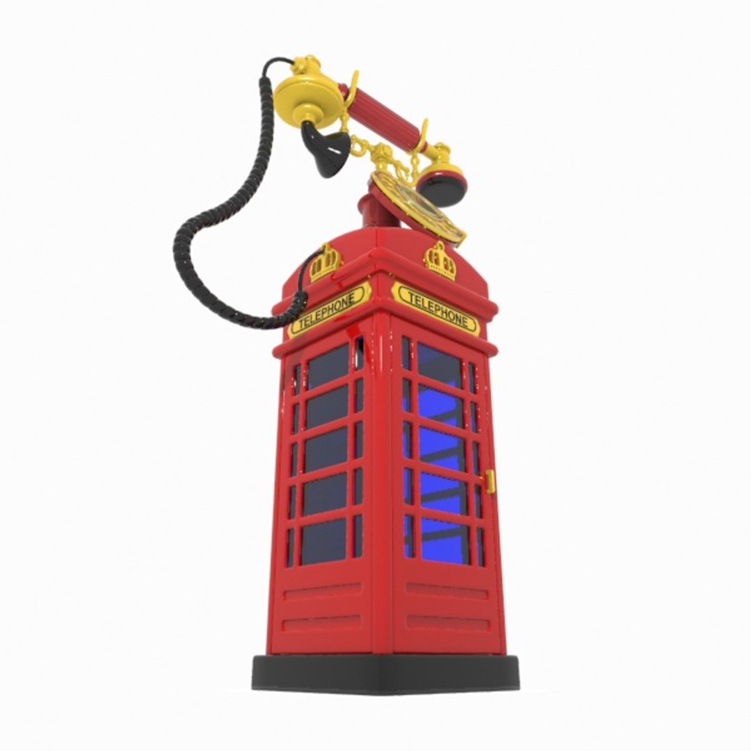 Cartoon Red Telephone 3d Max