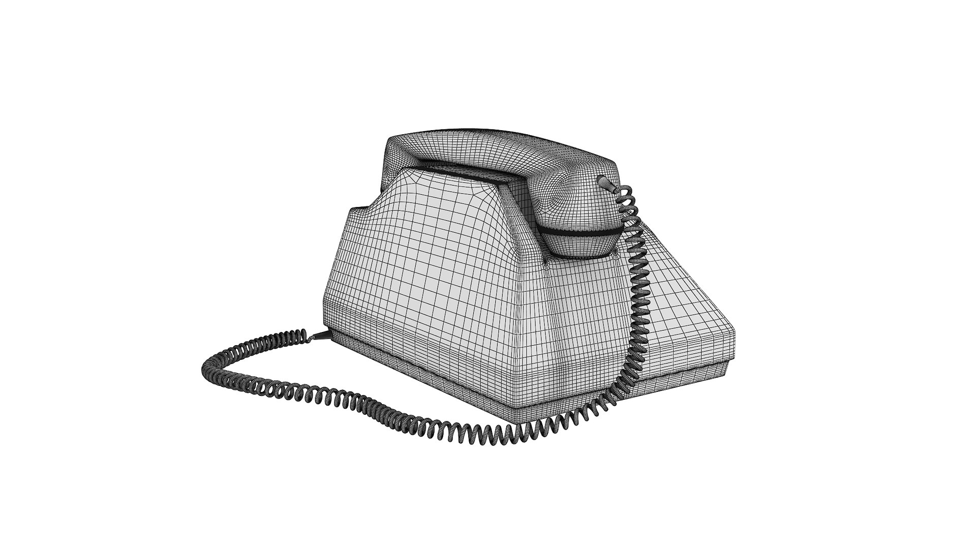 Red Vintage Phone 3D - TurboSquid 1702330
