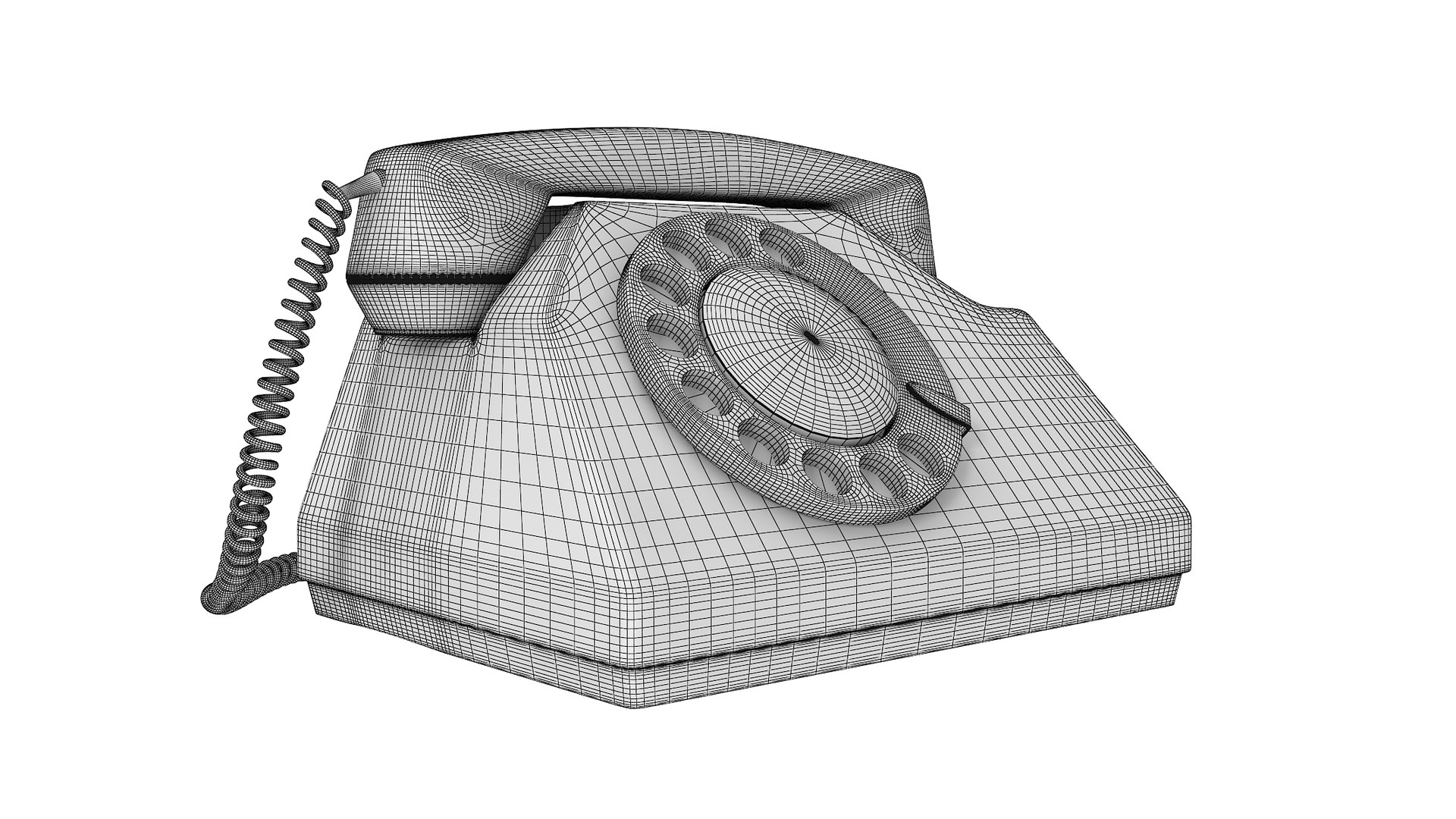 Red Vintage Phone 3D - TurboSquid 1702330