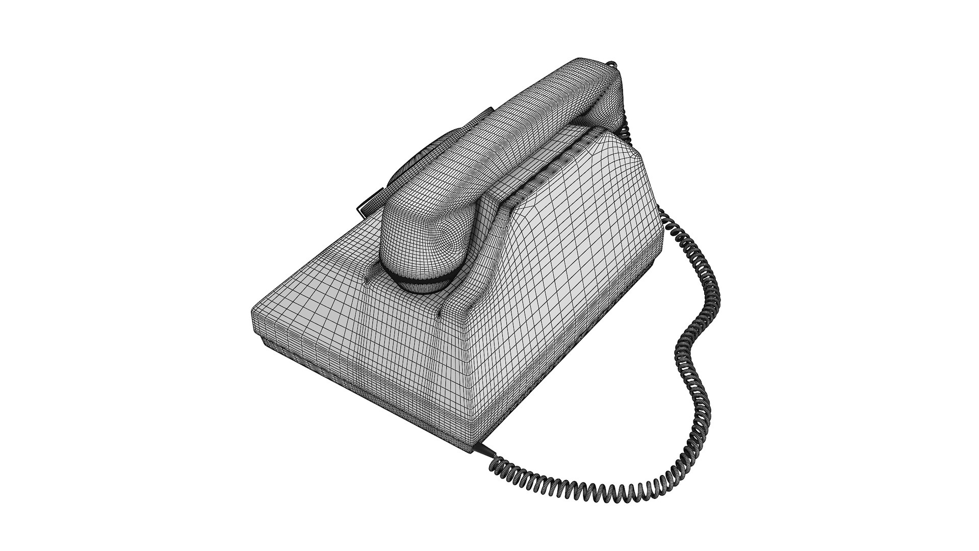 Red Vintage Phone 3D - TurboSquid 1702330