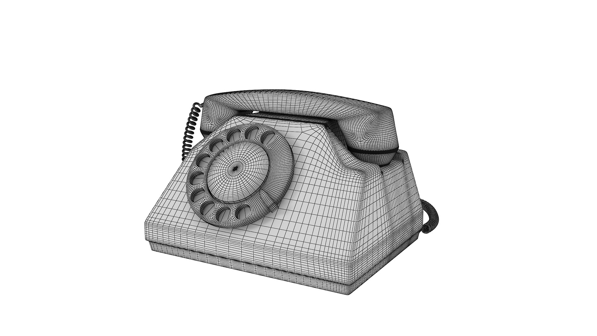 Red Vintage Phone 3D - TurboSquid 1702330