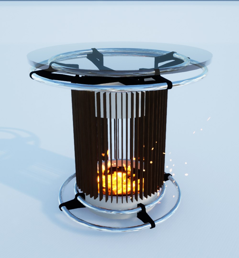 MJB DESIGN GAS FIRE HEATER TABLE 3D Model - TurboSquid 1893802