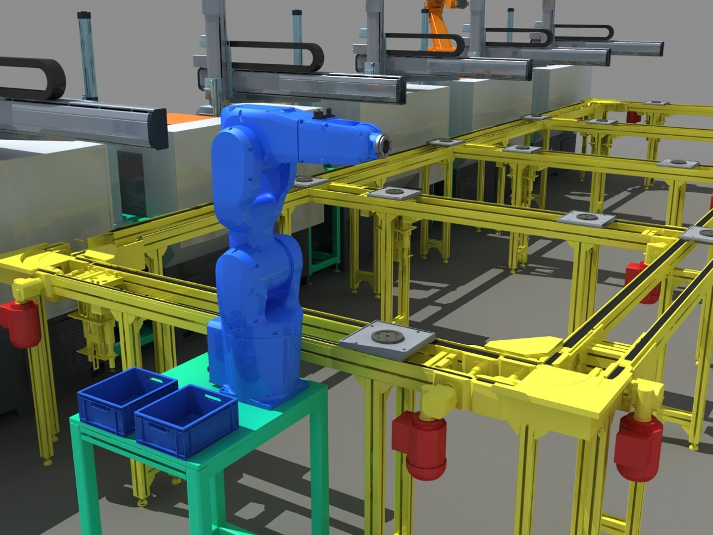 3D machine automation production line - TurboSquid 1193895