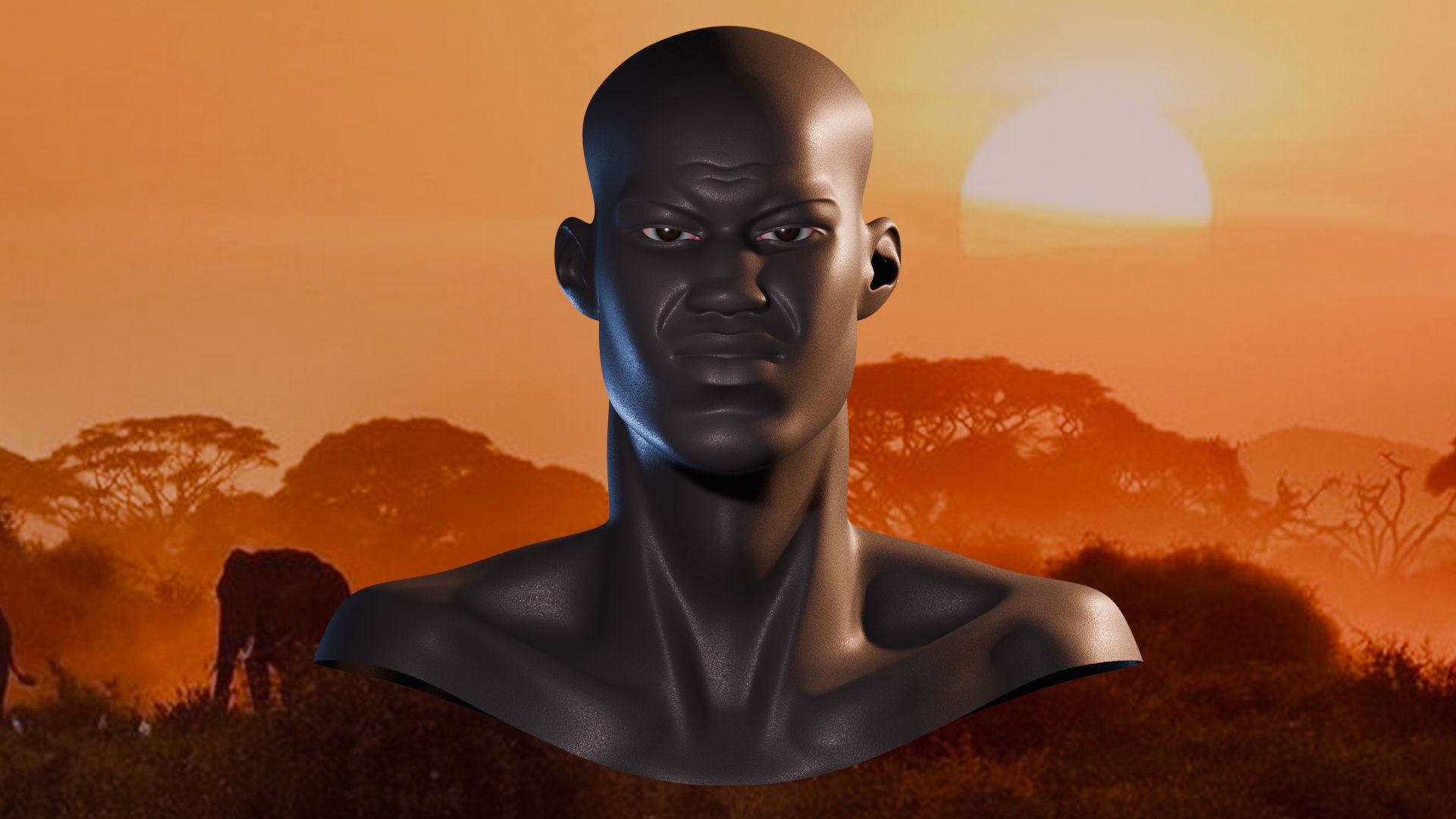 3D African Head - TurboSquid 2240780