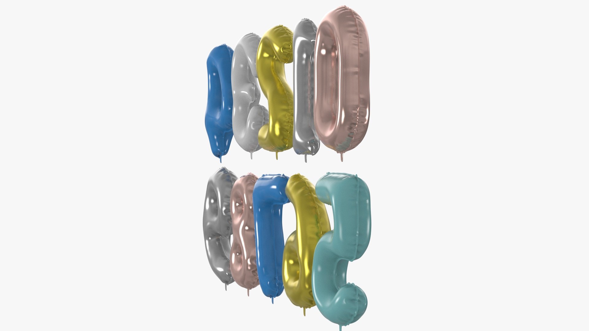 Numbers Balloon 3D Model - TurboSquid 1869868