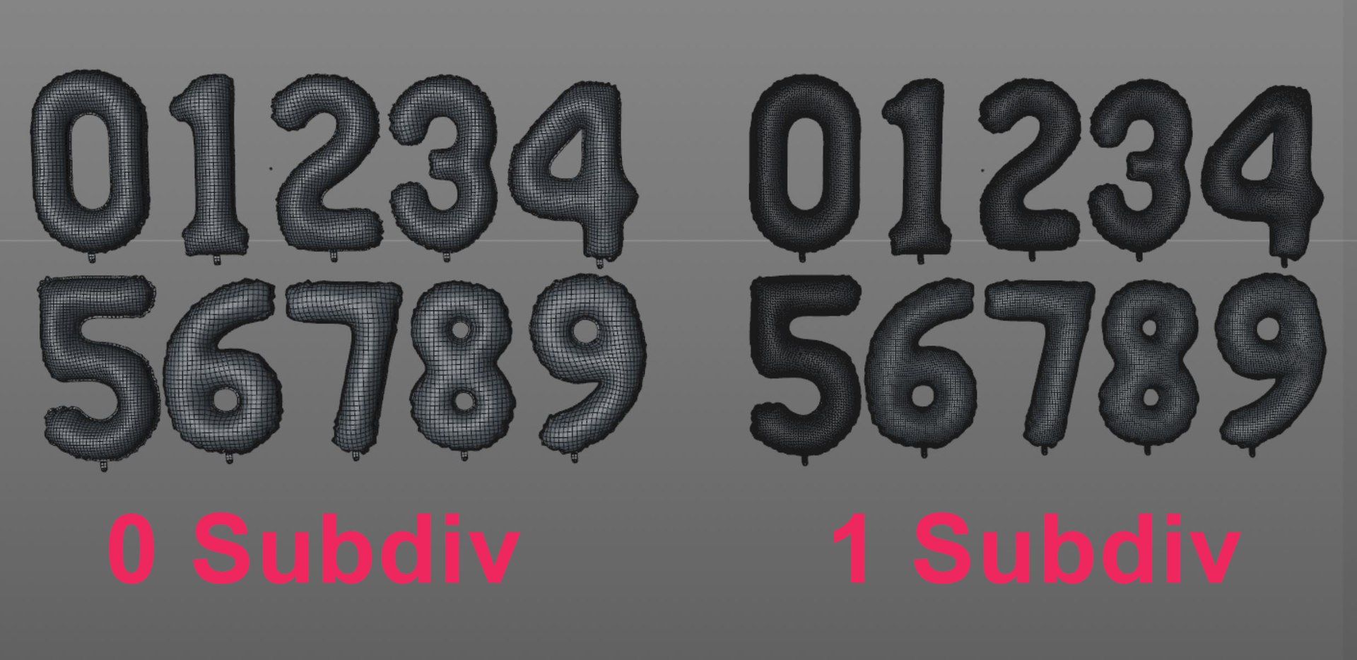 Numbers Balloon 3D Model - TurboSquid 1869868