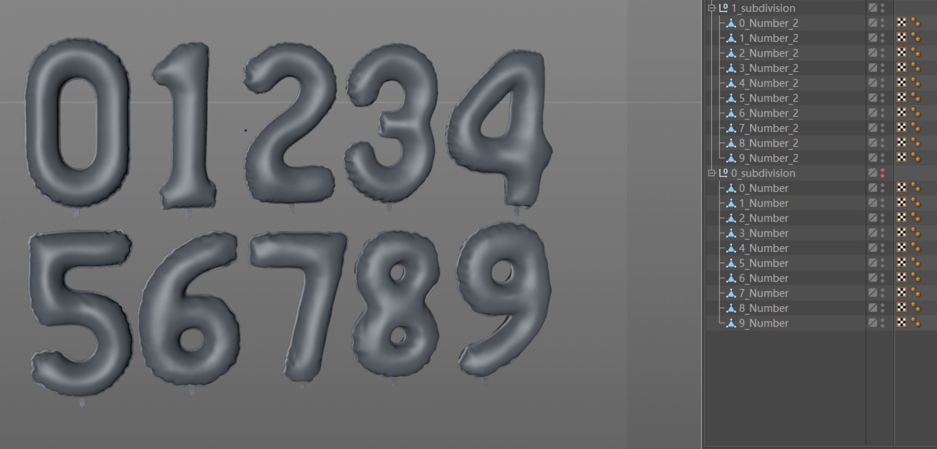 Numbers Balloon 3D Model - TurboSquid 1869868