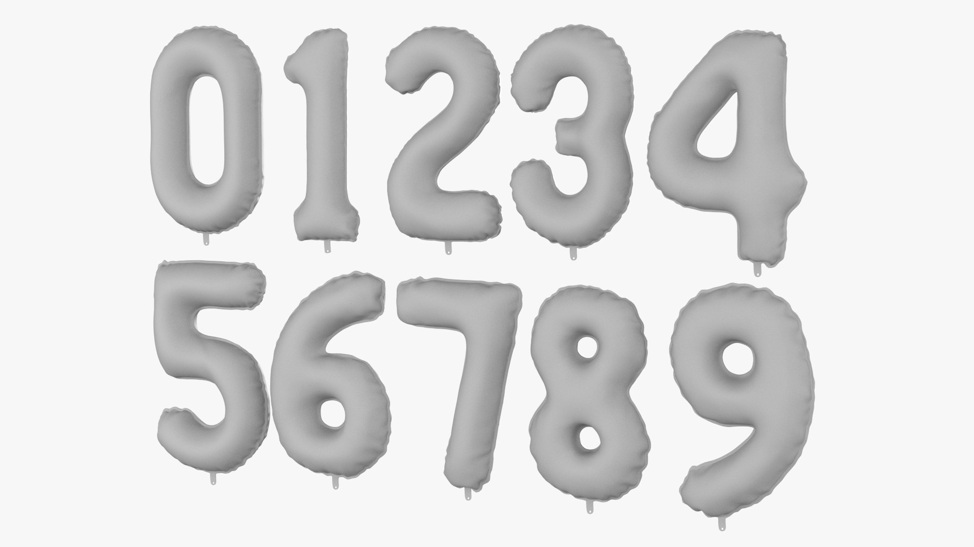 Numbers Balloon 3D Model - TurboSquid 1869868