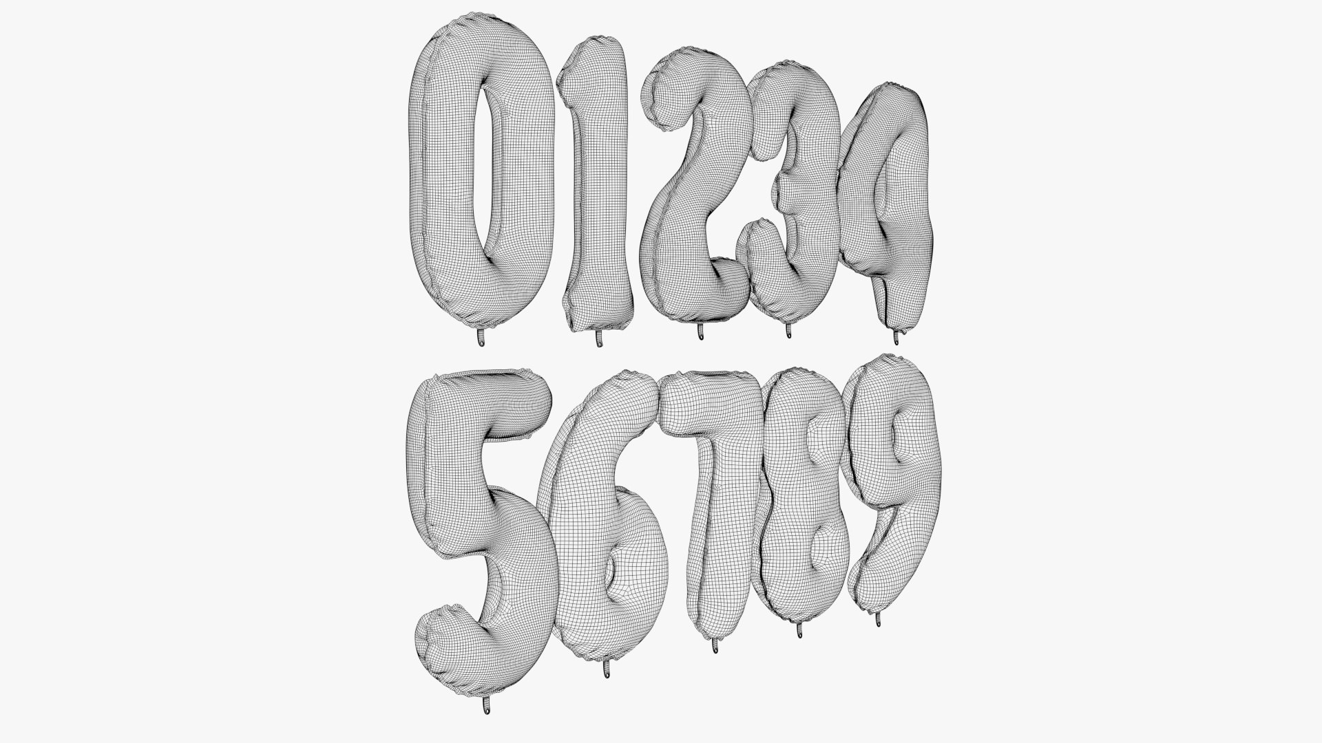 Numbers Balloon 3D Model - TurboSquid 1869868