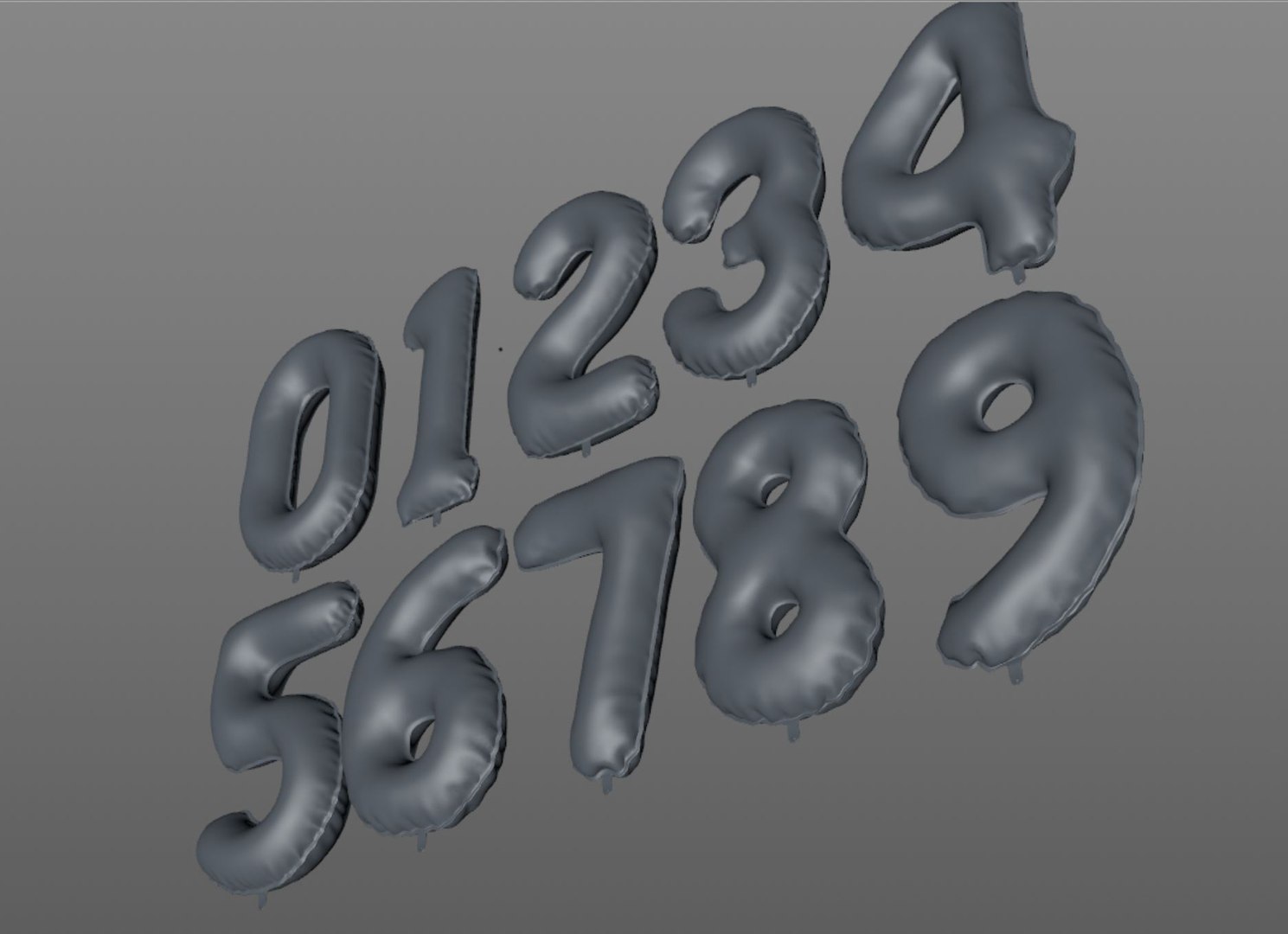 Numbers Balloon 3D Model - TurboSquid 1869868