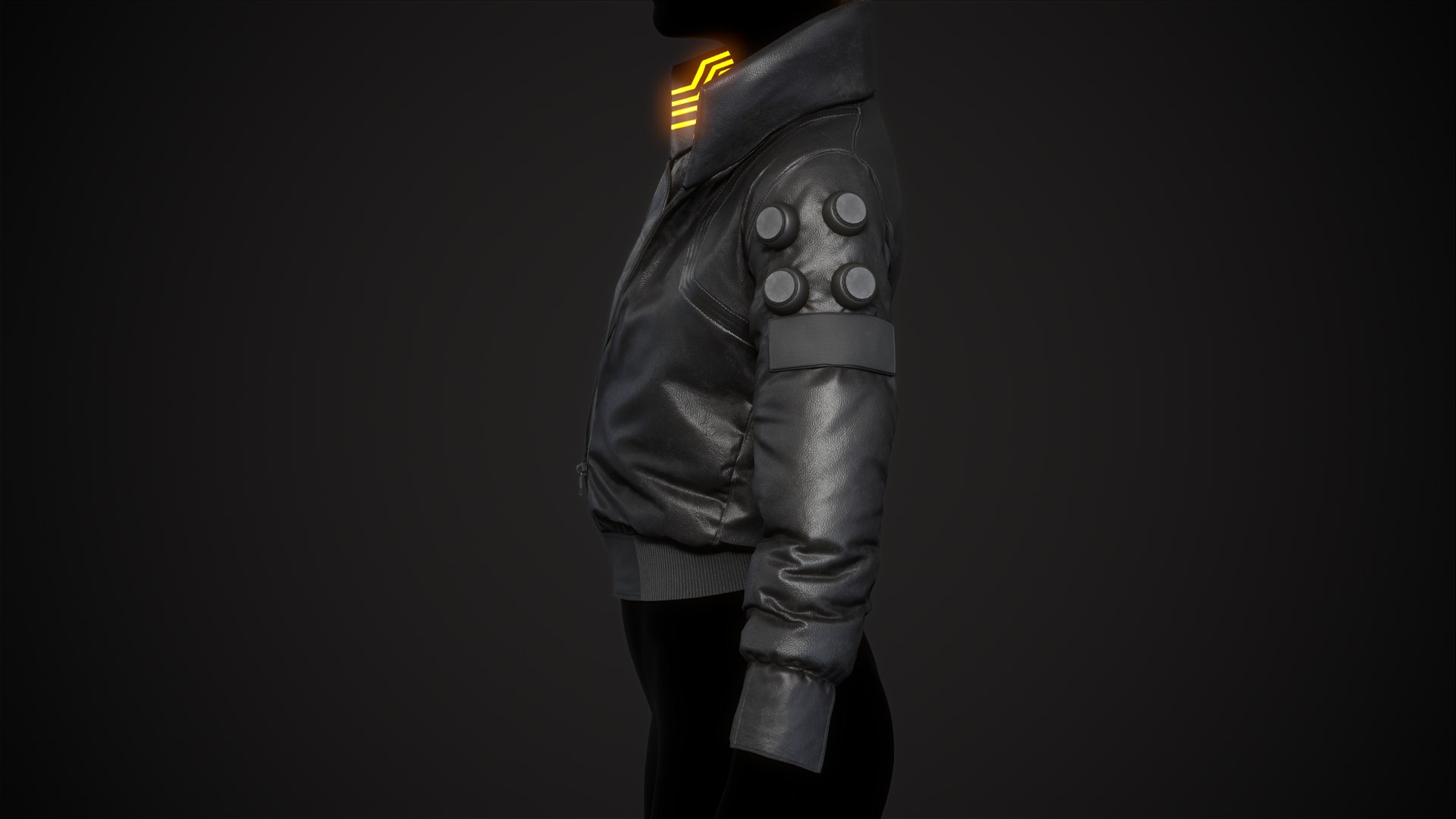 Cyberpunk Black Jacket 3D Model - TurboSquid 1890907