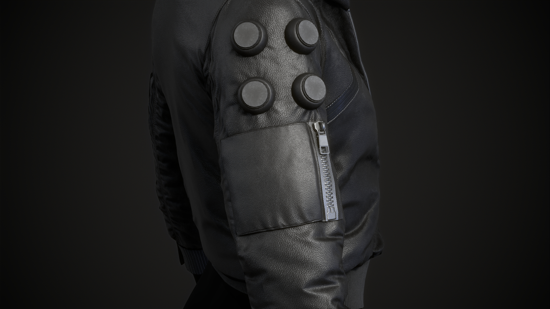 Cyberpunk Black Jacket 3D model - TurboSquid 1890907