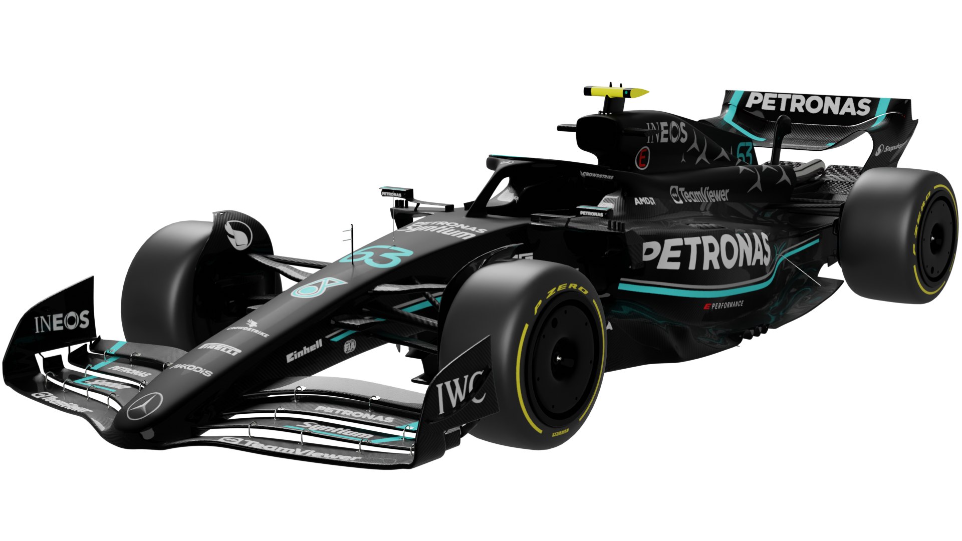 Mercedes W14 F1 3D Model - TurboSquid 2234683