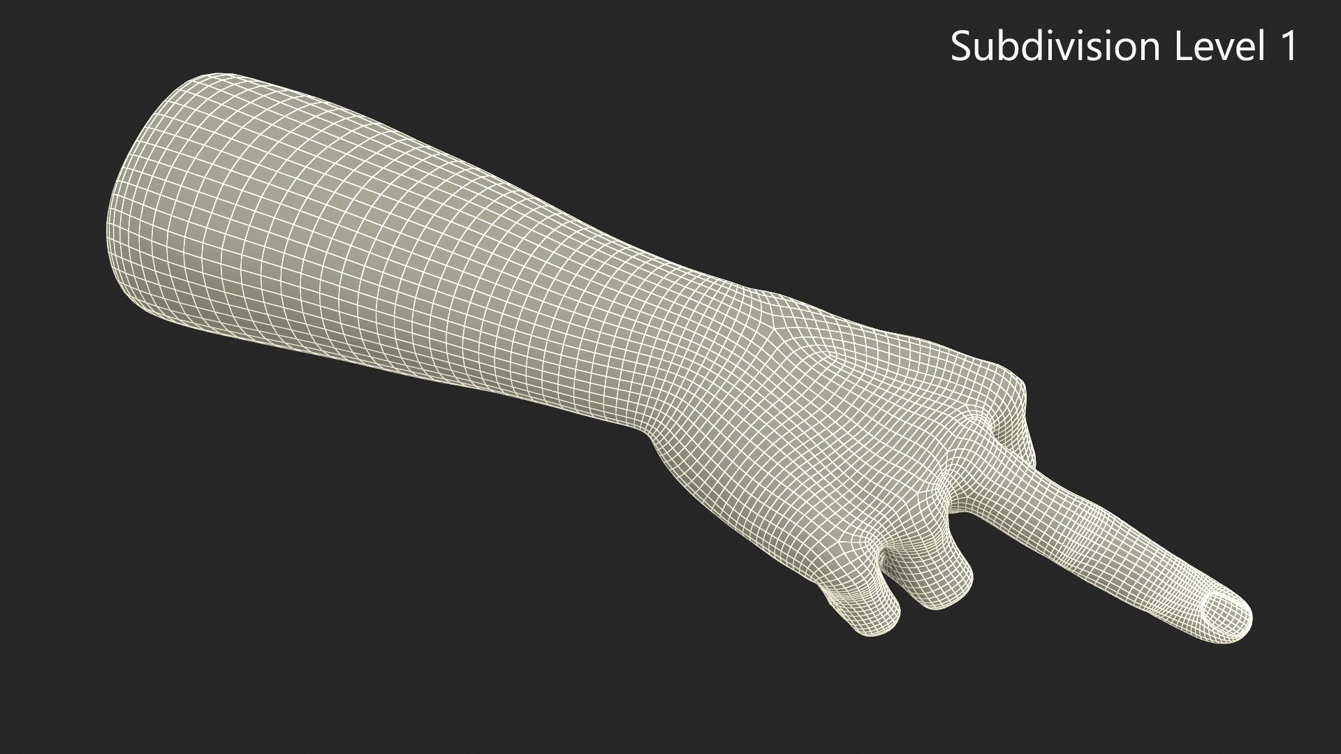 Man Hand Middle Finger Sign 3D Model - TurboSquid 2195762