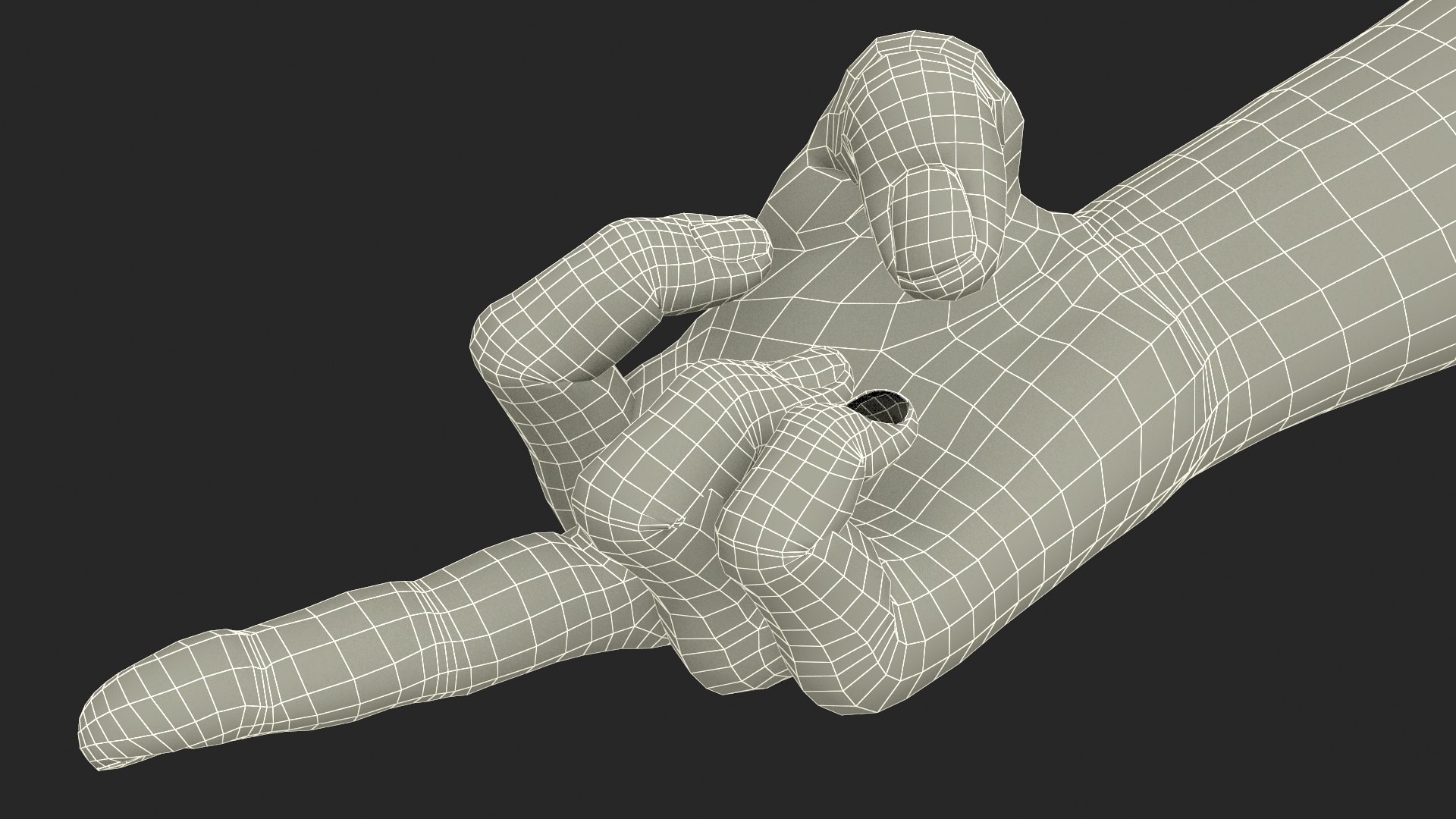 Man Hand Middle Finger Sign 3D Model - TurboSquid 2195762