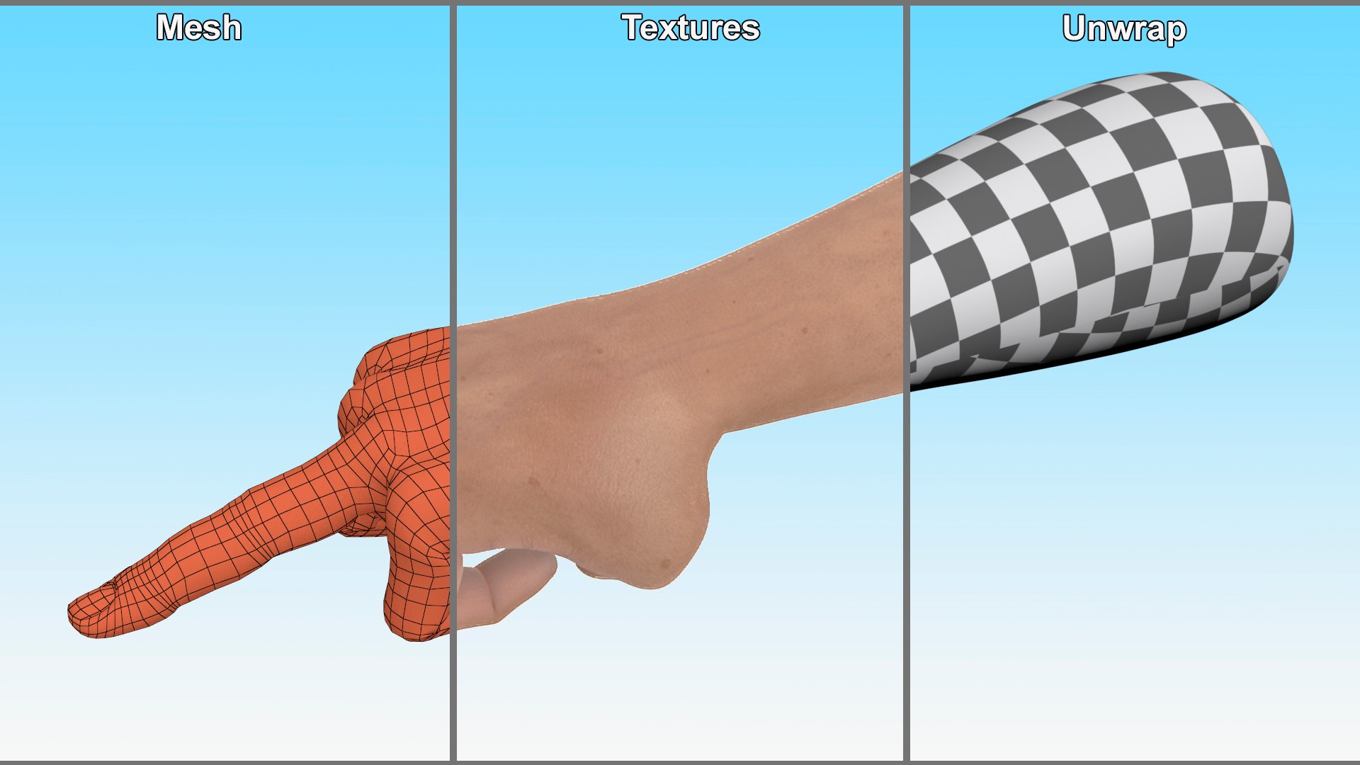 Man Hand Middle Finger Sign 3D Model - TurboSquid 2195762