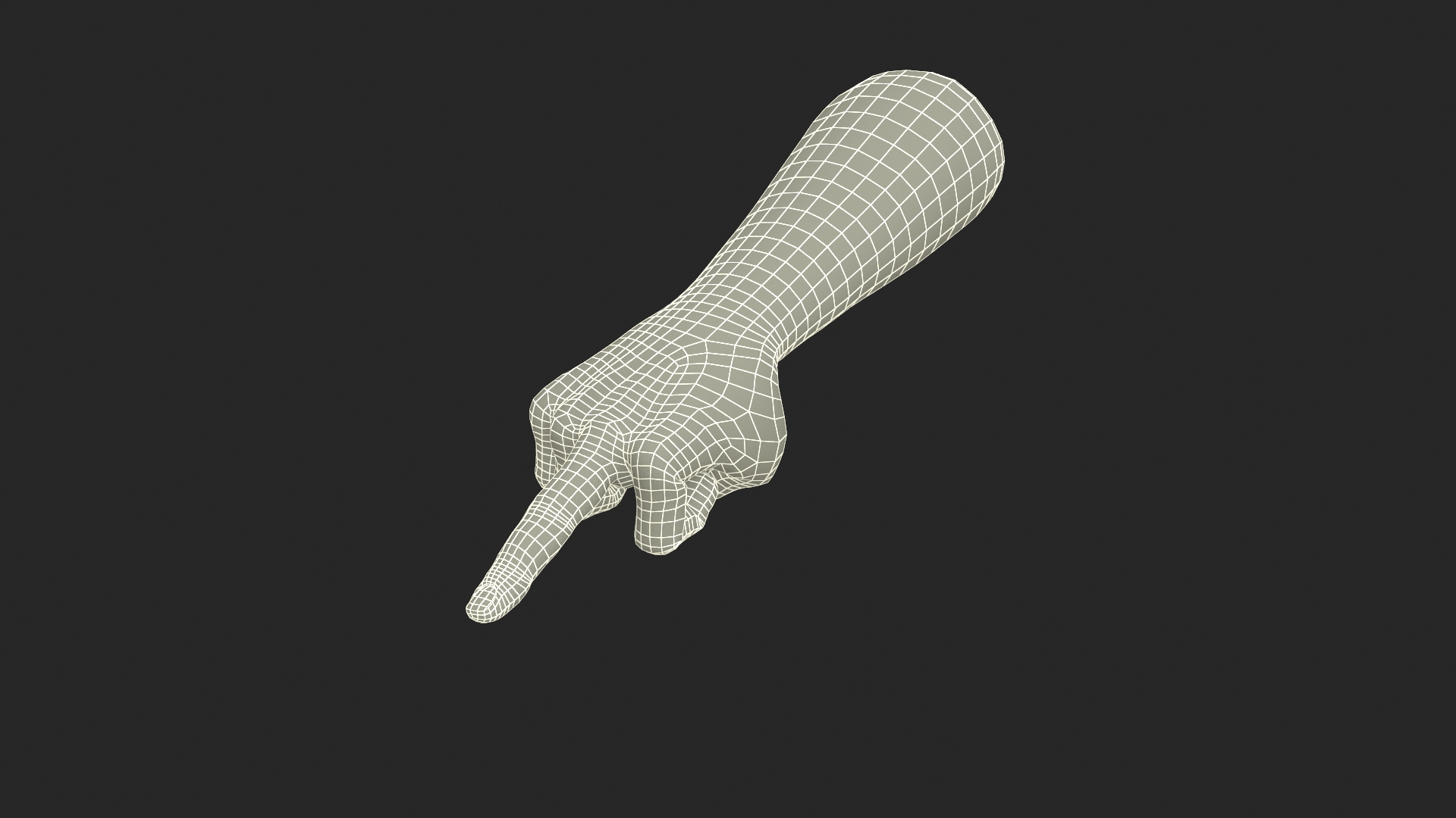 Man Hand Middle Finger Sign 3D Model - TurboSquid 2195762