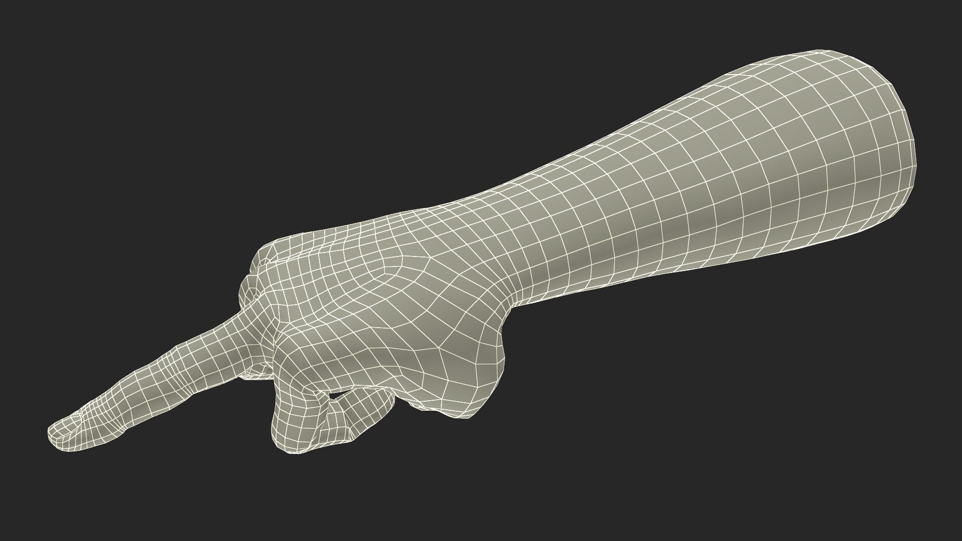 Man Hand Middle Finger Sign 3D Model - TurboSquid 2195762