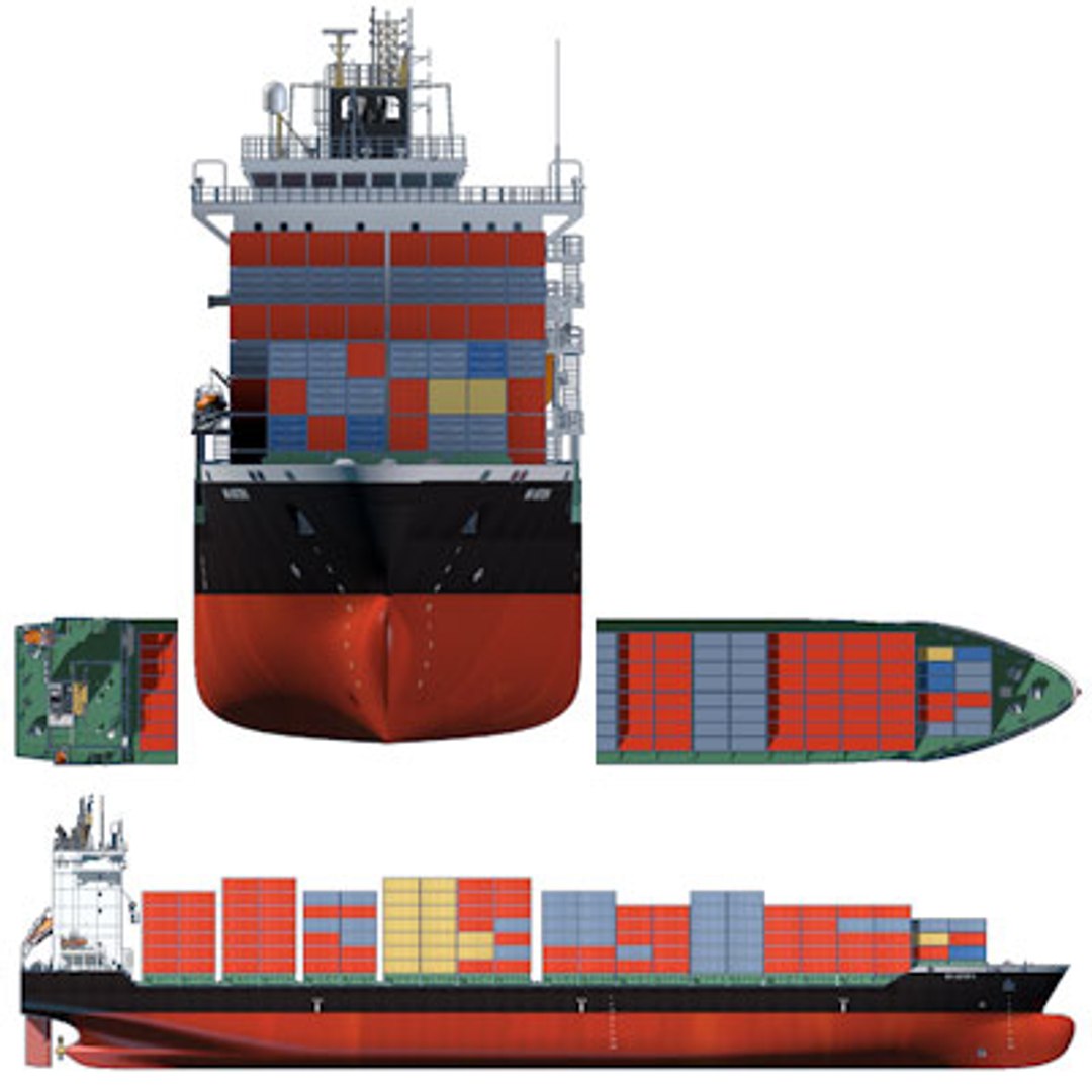 Container Vessel 3d Model