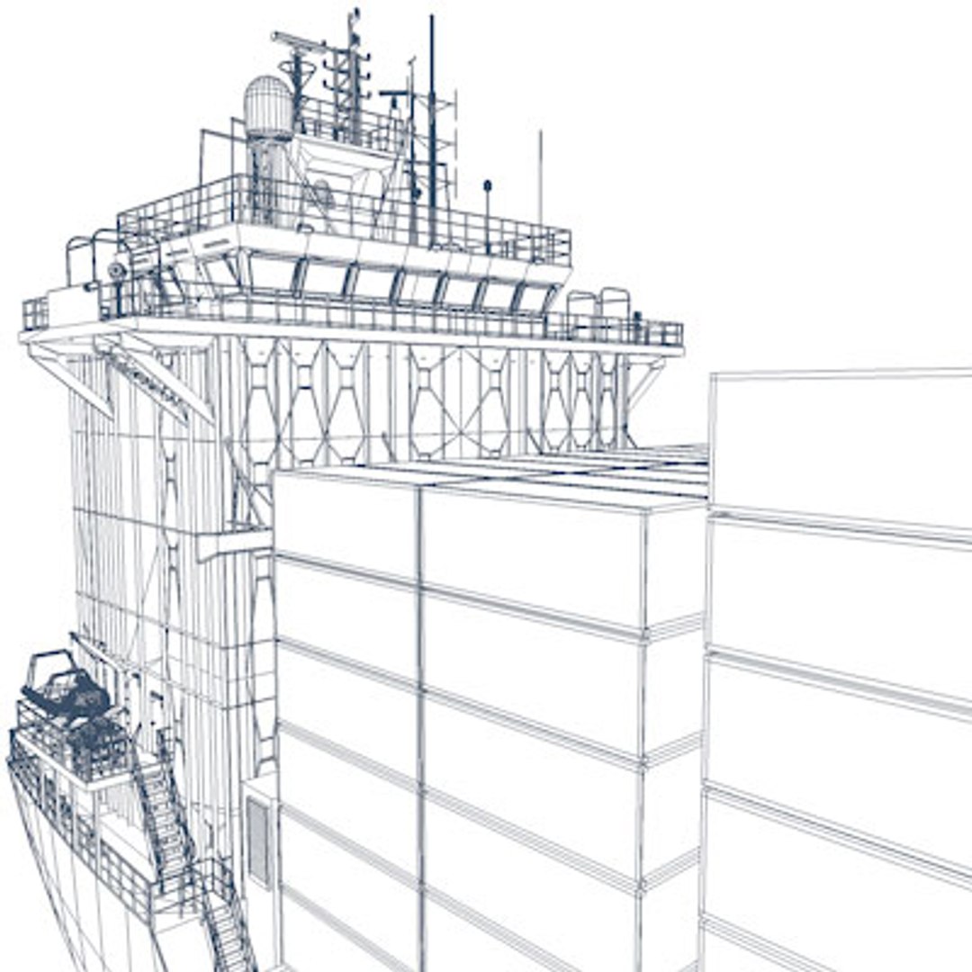 Container Vessel 3d Model